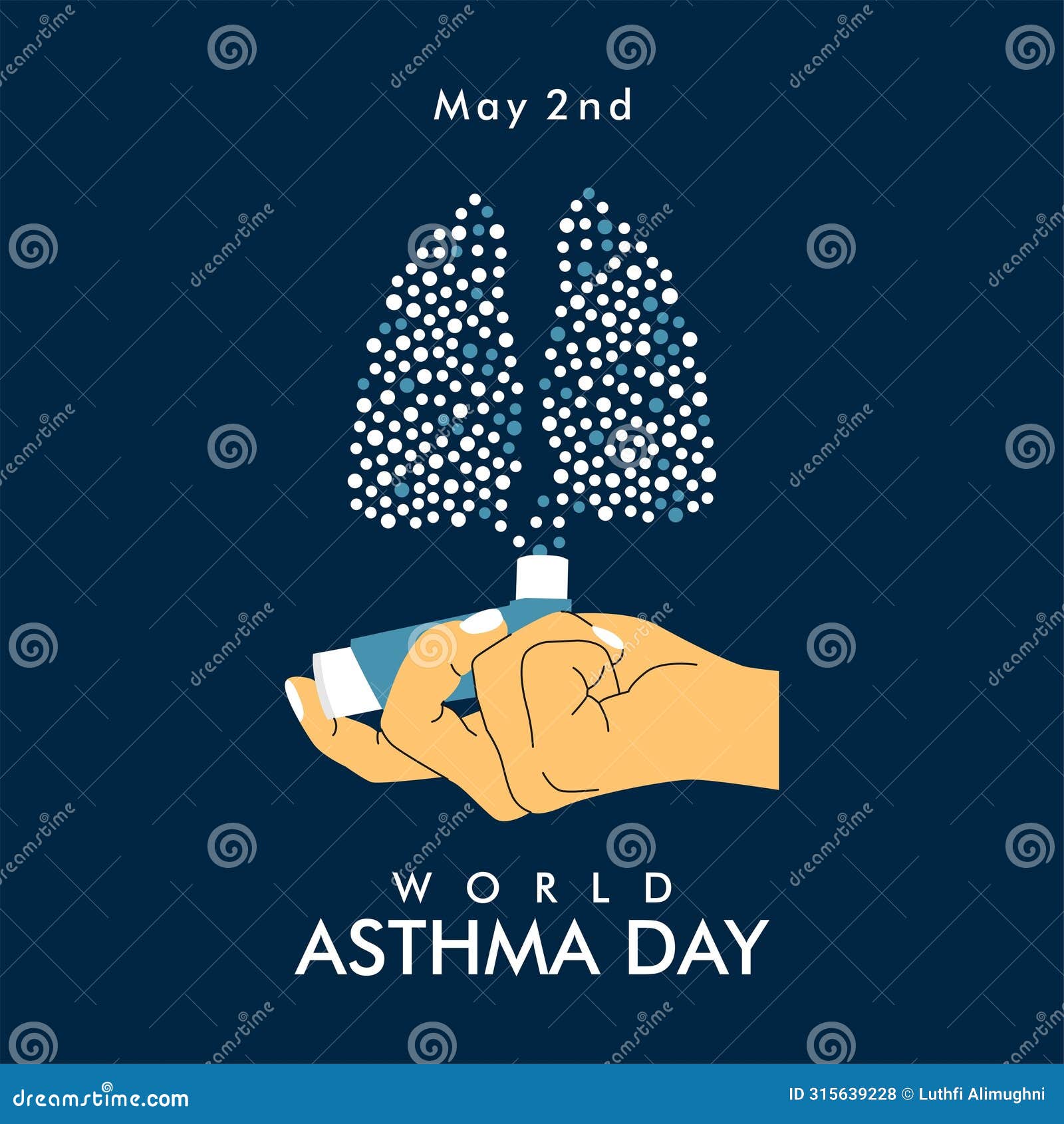 Modelo De Banner De Dia Da Asma Do Vetor Mundial Ilustração do Vetor ...