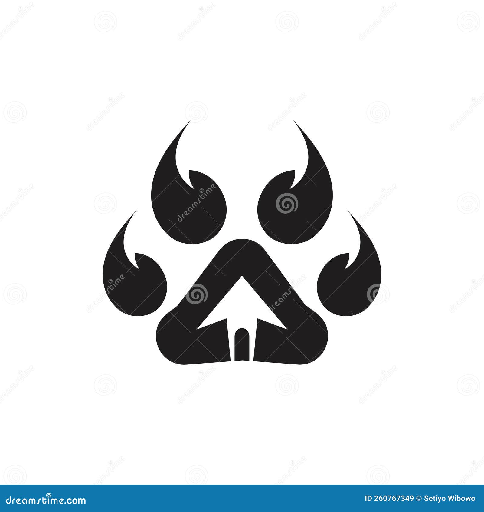 Modelo De Desenho De Vetor De Design De Logotipo De Pata Ilustração do ...