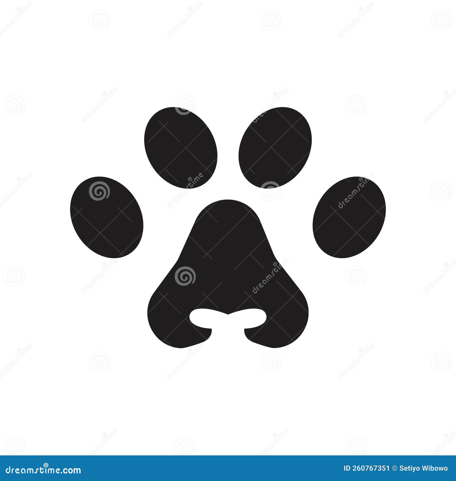 Modelo De Desenho De Vetor De Design De Logotipo De Pata Ilustração do ...