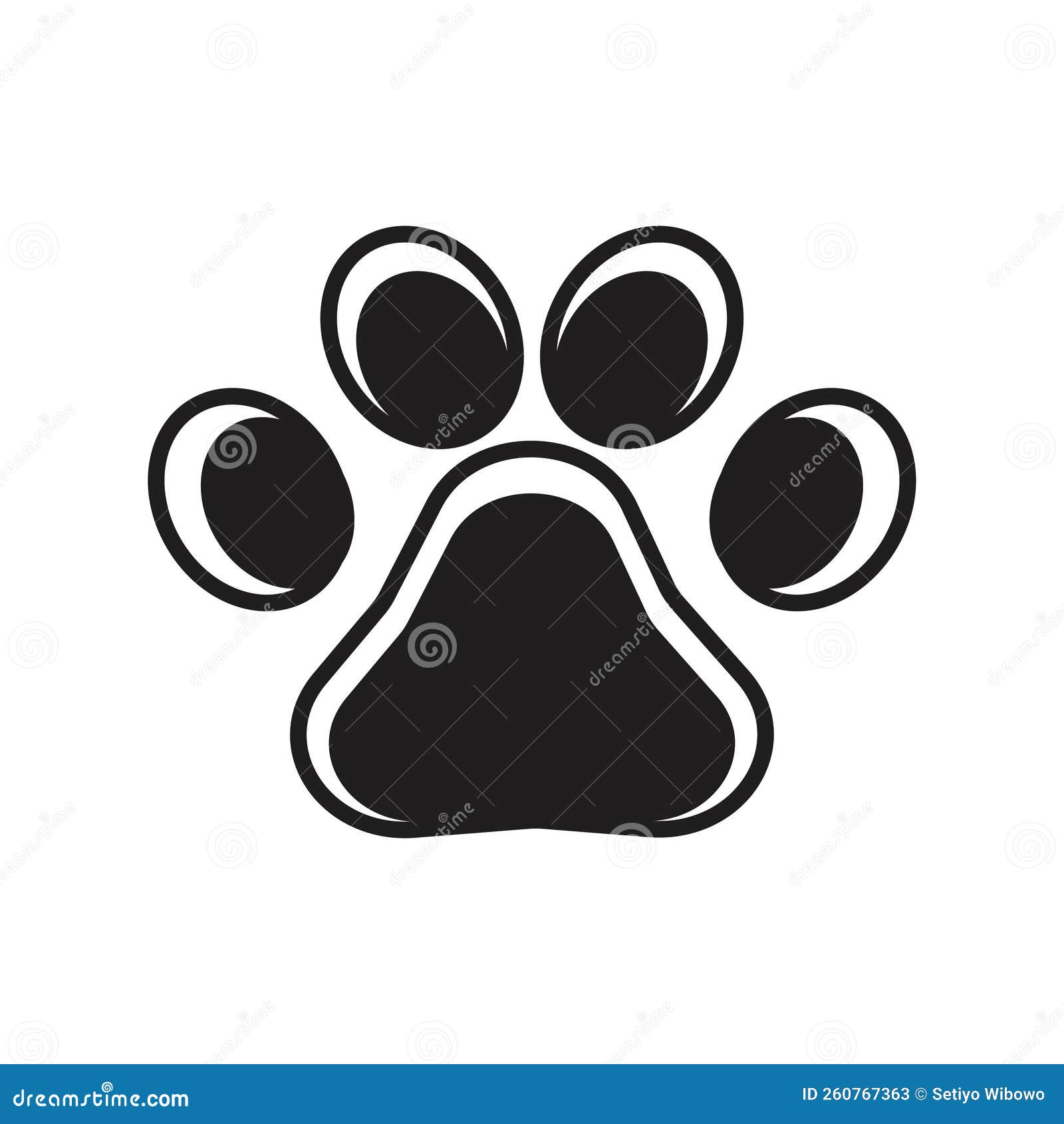 Modelo De Desenho De Vetor De Design De Logotipo De Pata Ilustração do ...