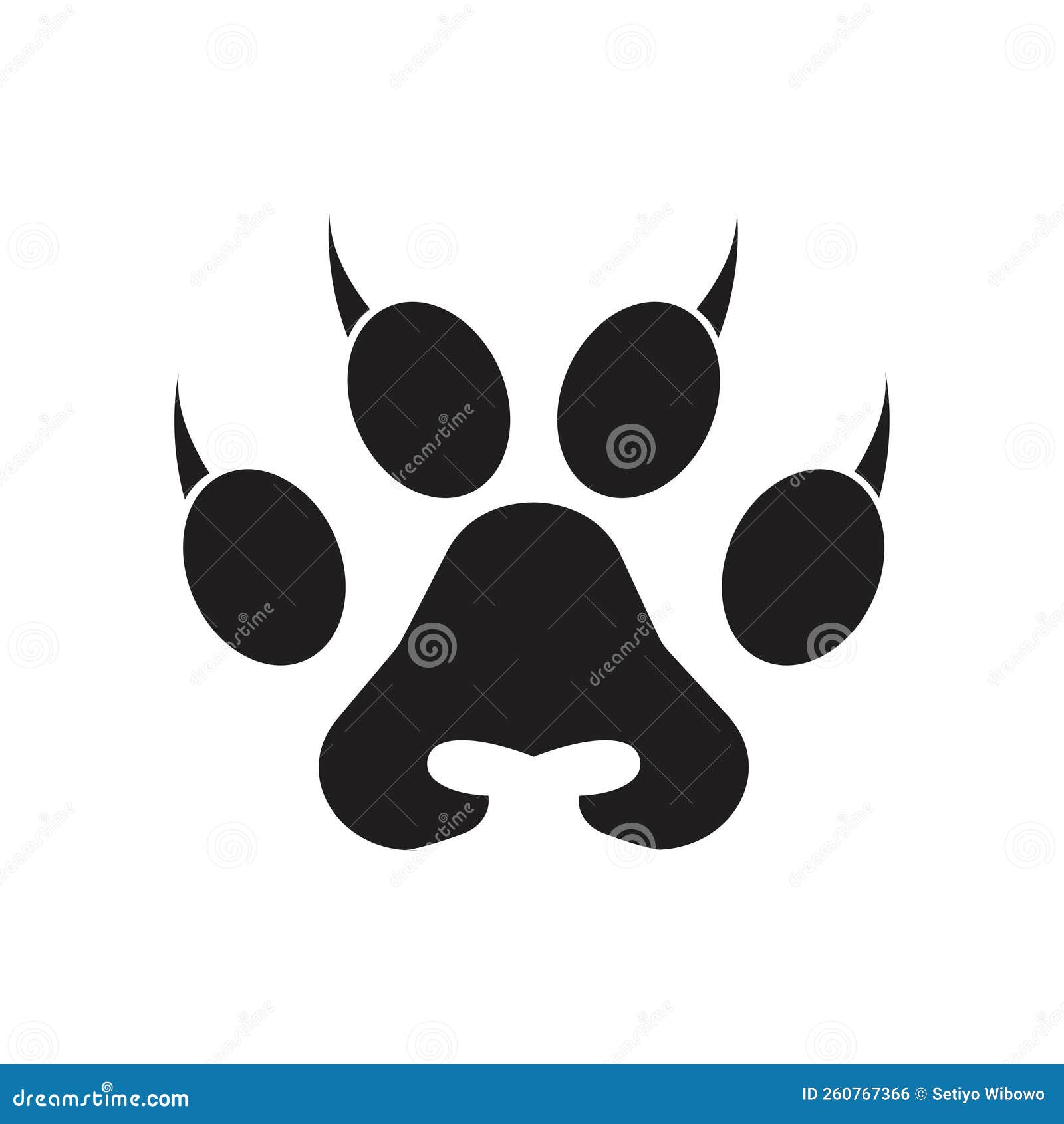 Modelo De Desenho De Vetor De Design De Logotipo De Pata Ilustração do ...