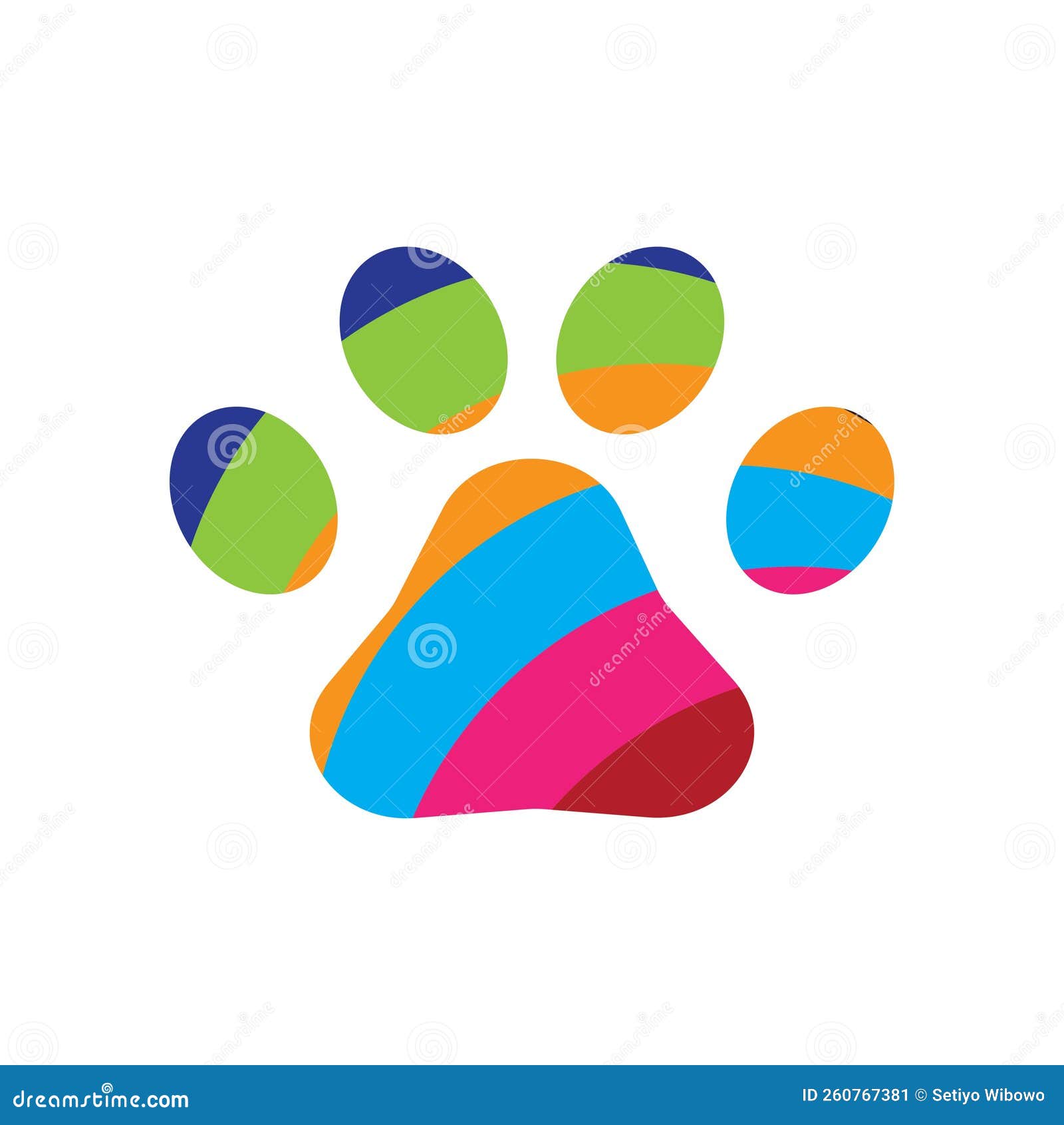 Modelo De Desenho De Vetor De Design De Logotipo De Pata Ilustração do ...