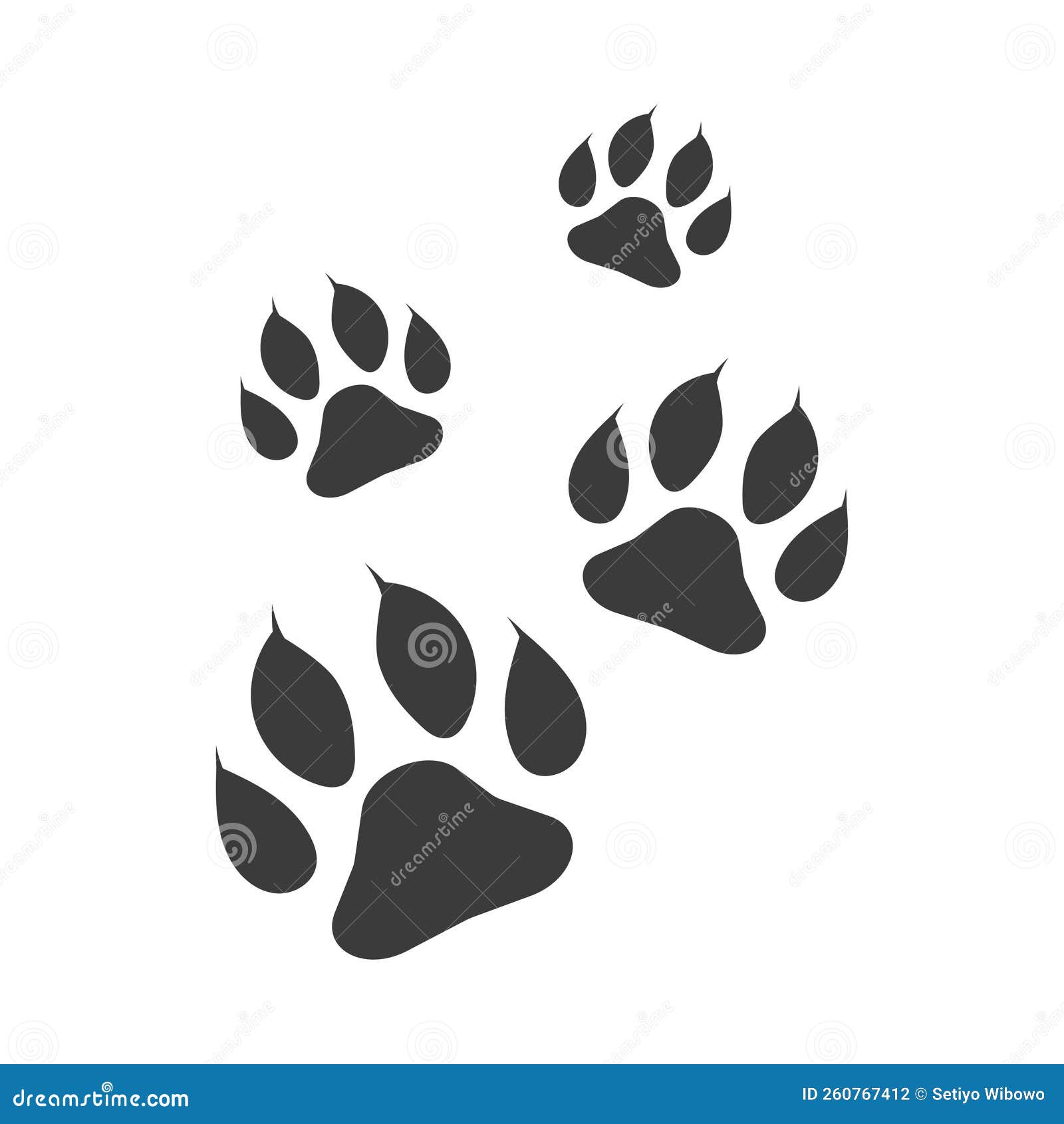 Modelo De Desenho De Vetor De Design De Logotipo De Pata Ilustração do ...