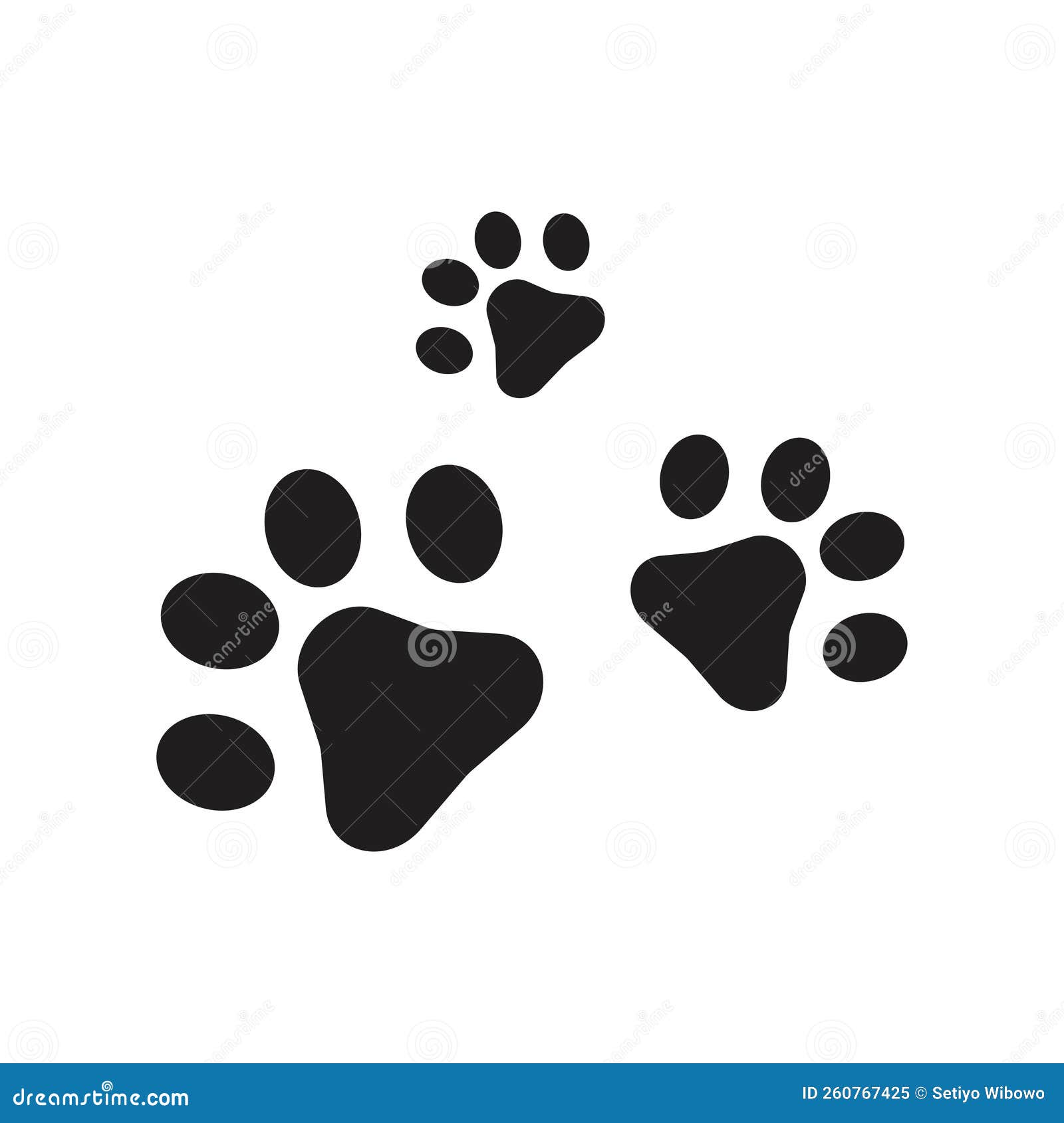 Modelo De Desenho De Vetor De Design De Logotipo De Pata Ilustração do ...