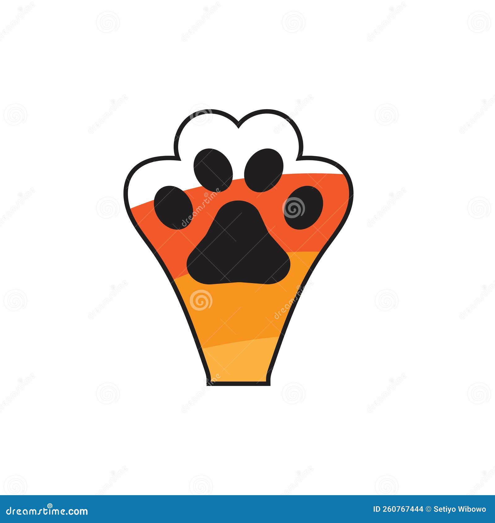 Modelo De Desenho De Vetor De Design De Logotipo De Pata Ilustração do ...