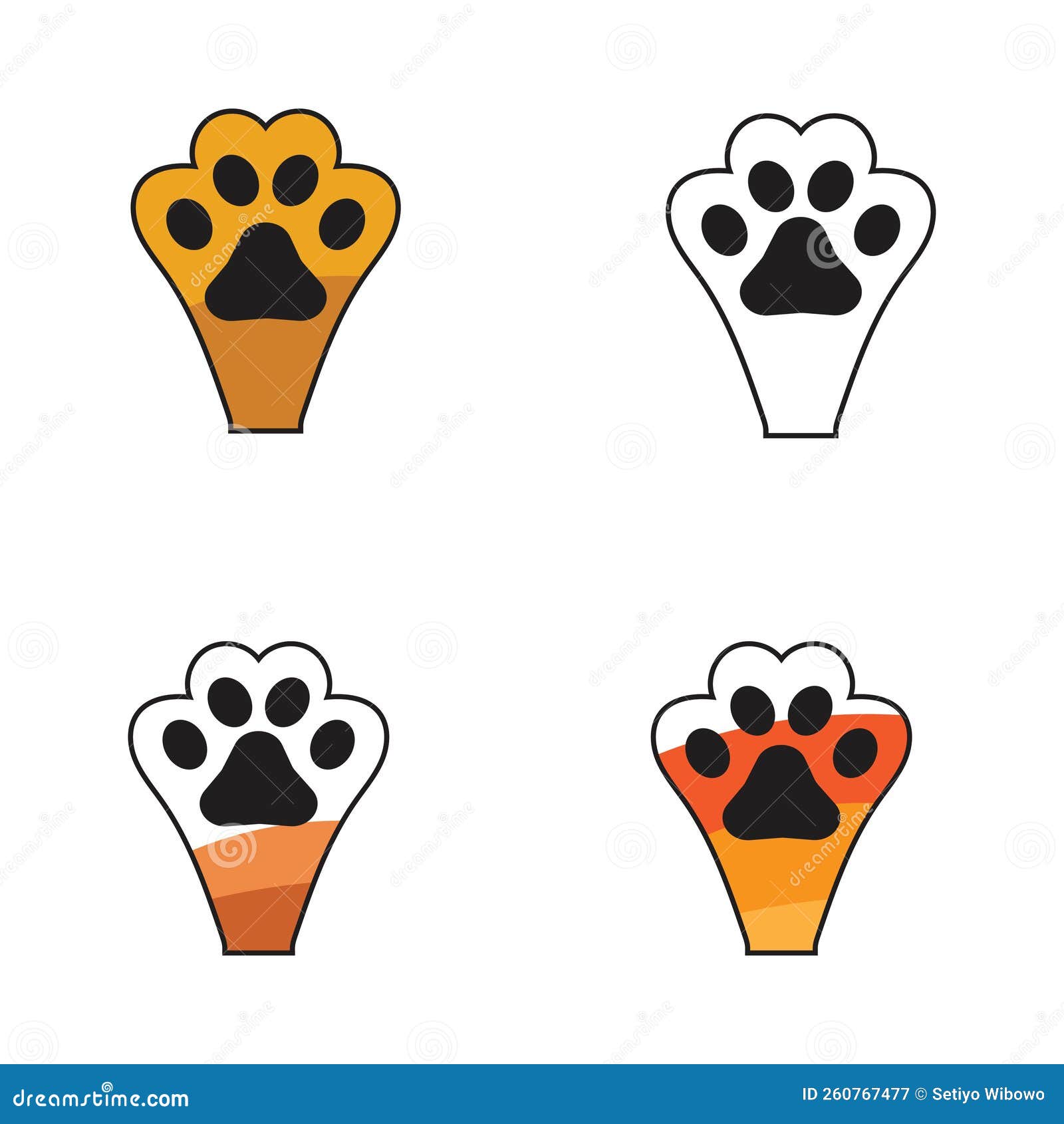 Modelo De Desenho De Vetor De Design De Logotipo De Pata Ilustração do ...