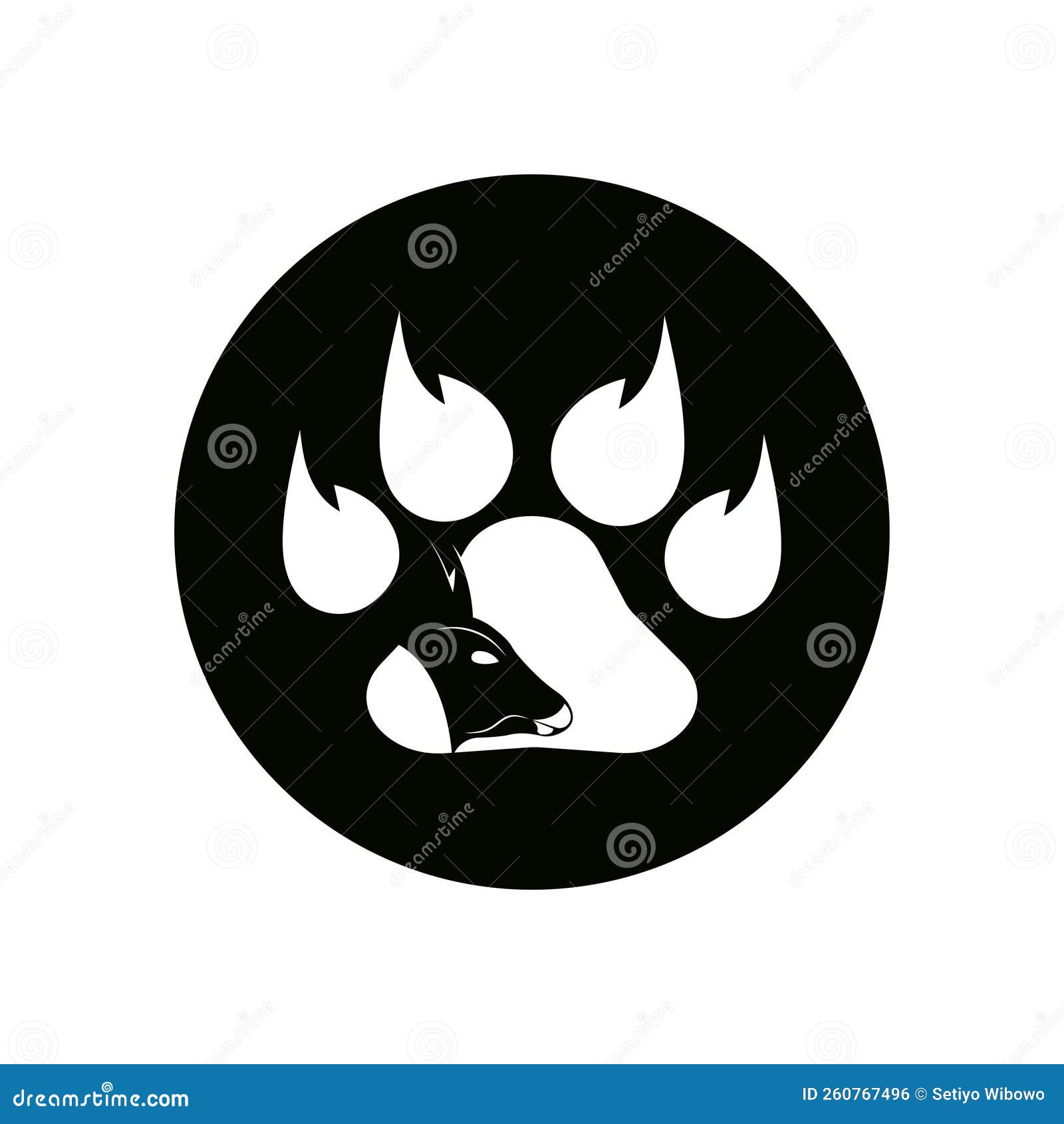 Modelo De Desenho De Vetor De Design De Logotipo De Pata Ilustração do ...