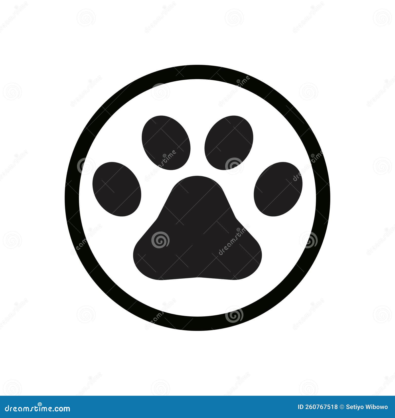 Modelo De Desenho De Vetor De Design De Logotipo De Pata Ilustração do ...