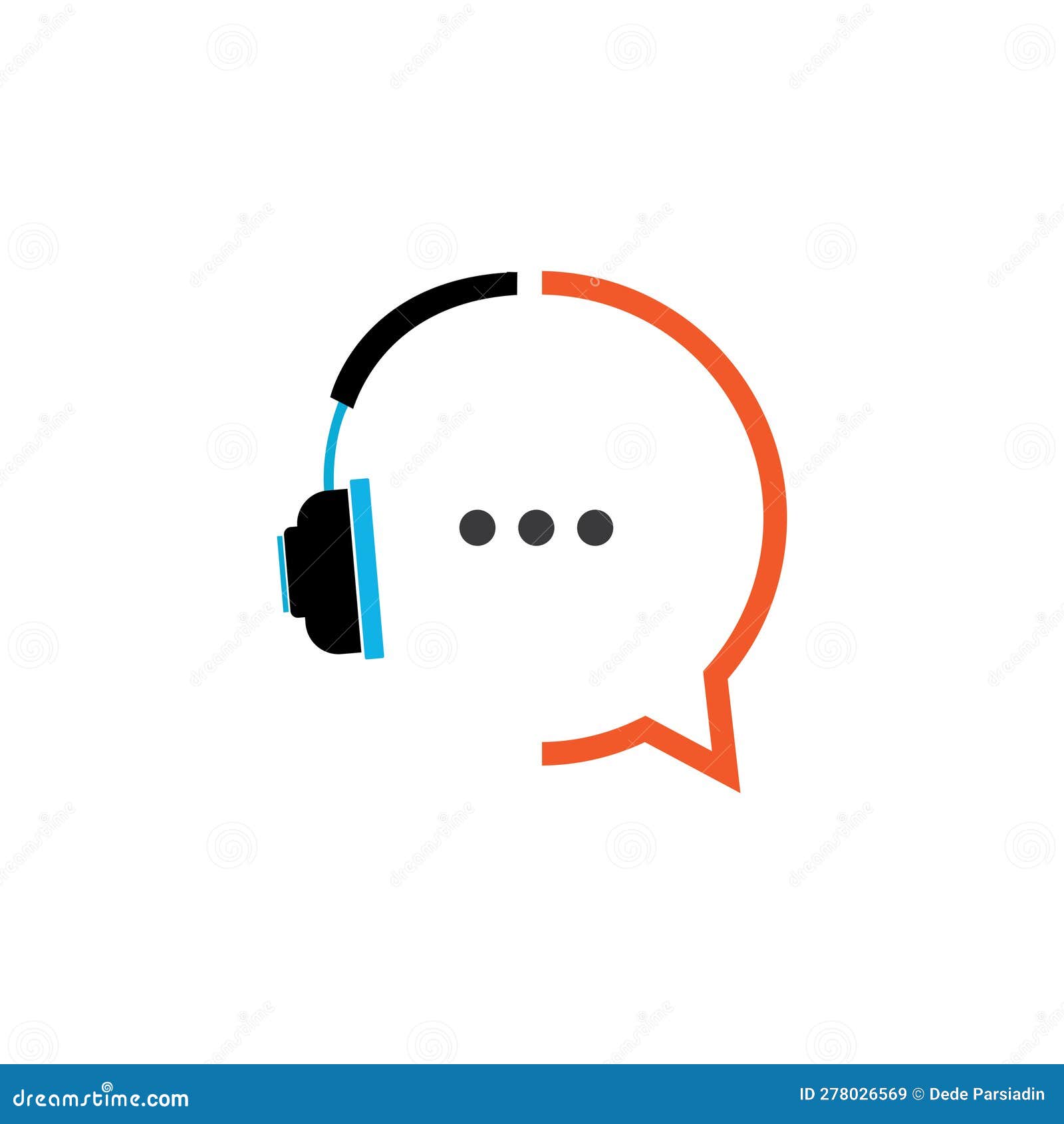 Modelo De Desenho De Vetor De Logotipo Do Call Center Ilustração do ...