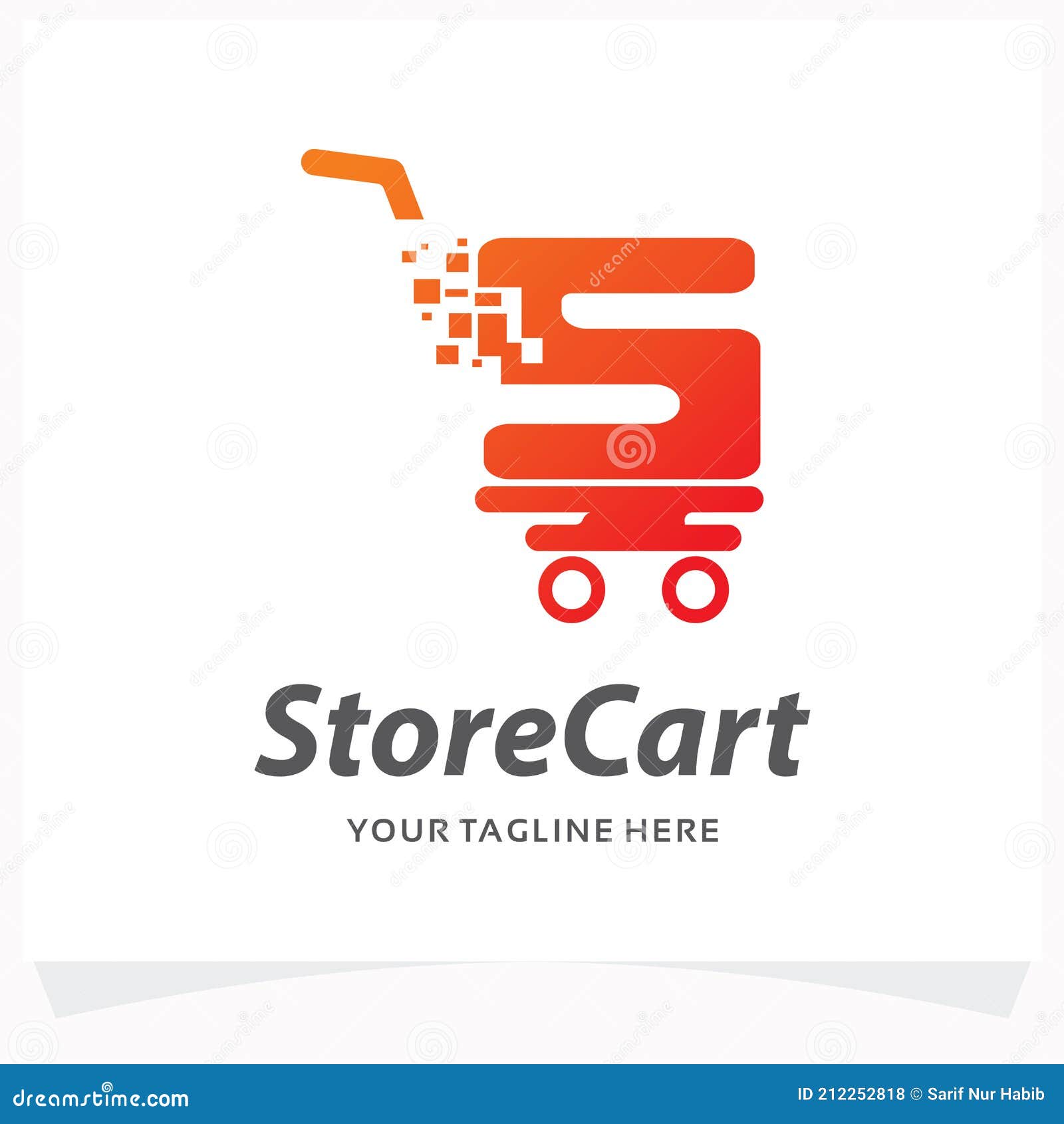 Modelo De Design Do Logotipo Do Carrinho De Loja Ilustração do Vetor ...