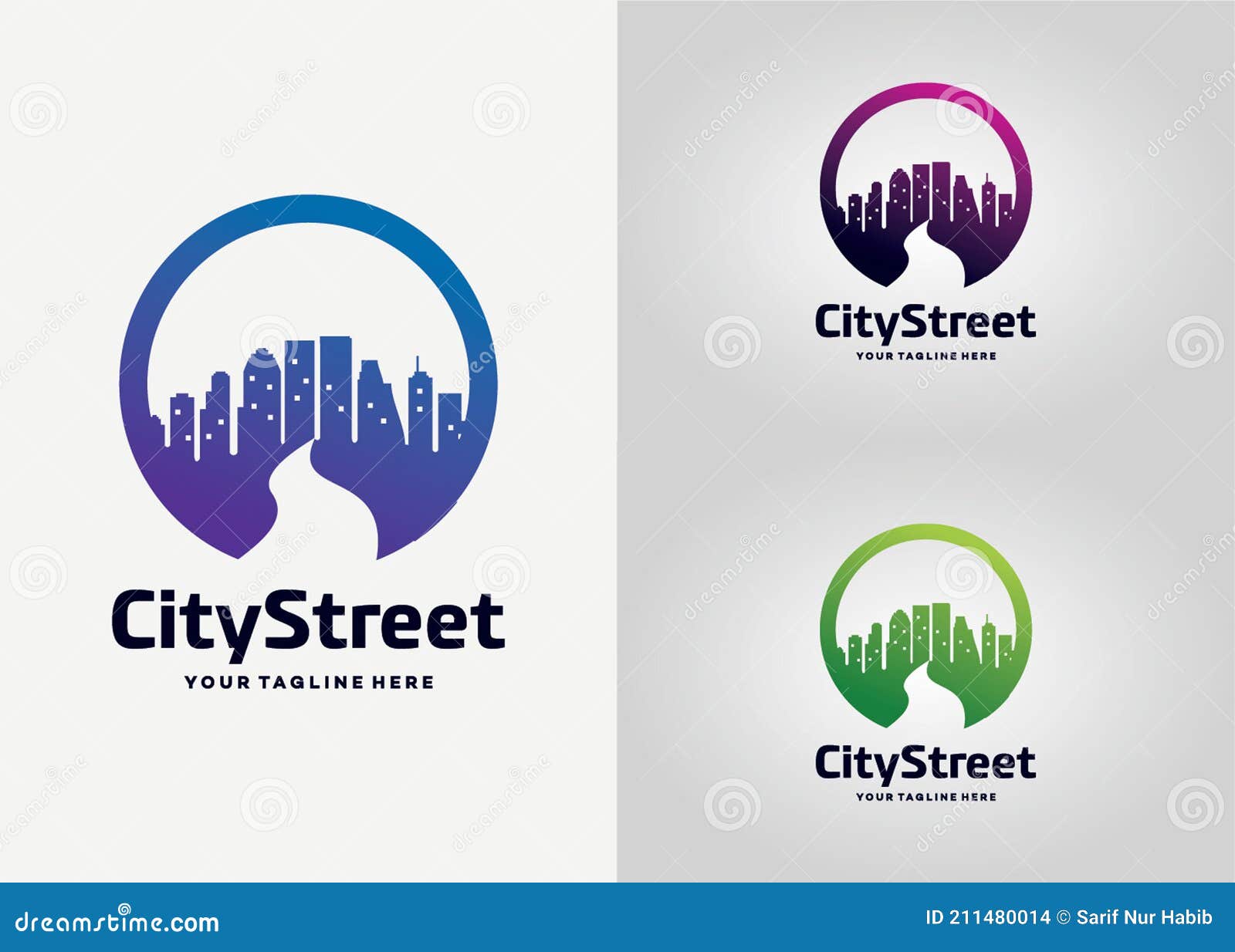 Modelo De Design Do Logotipo Da Rua Urbana Ilustração do Vetor ...