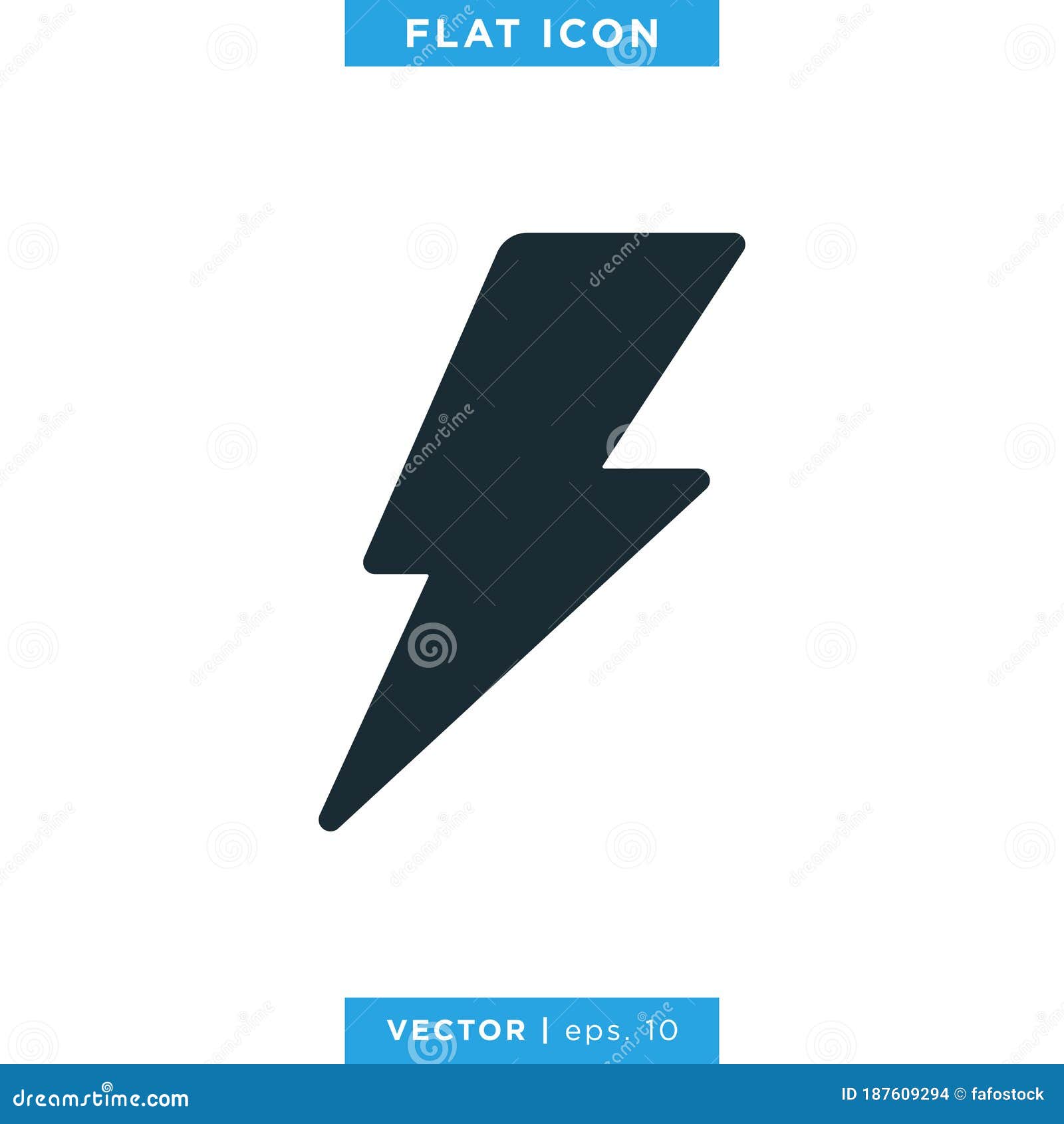 Modelo De Design Do Logotipo Vetor Do ícone De Raio Ilustração do Vetor ...