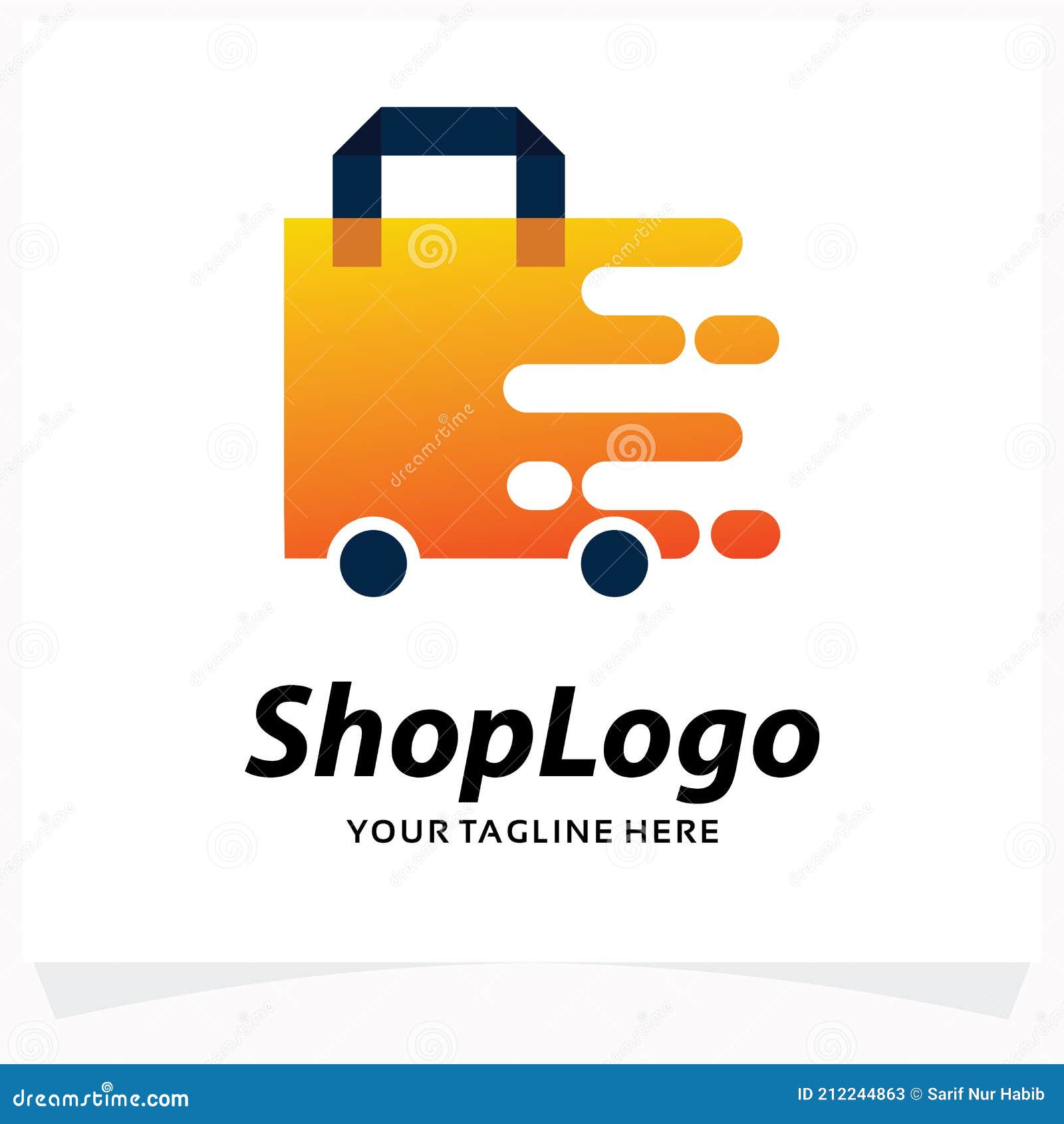 Modelo De Design De Logotipo Do Fast Shop Ilustração do Vetor ...