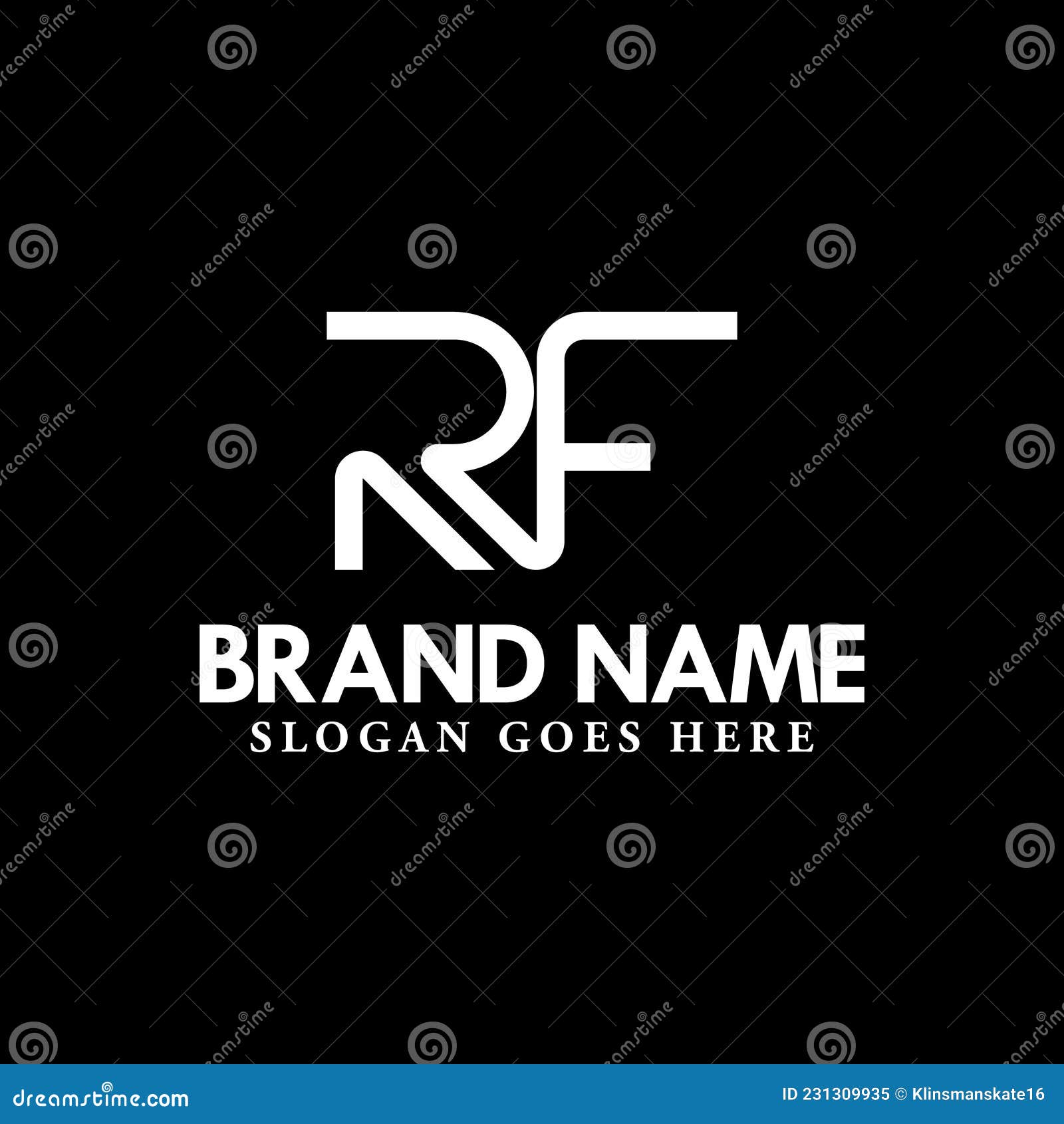 Modelo De Design De Logotipo De Marca De Letra Rf Ilustração do Vetor ...