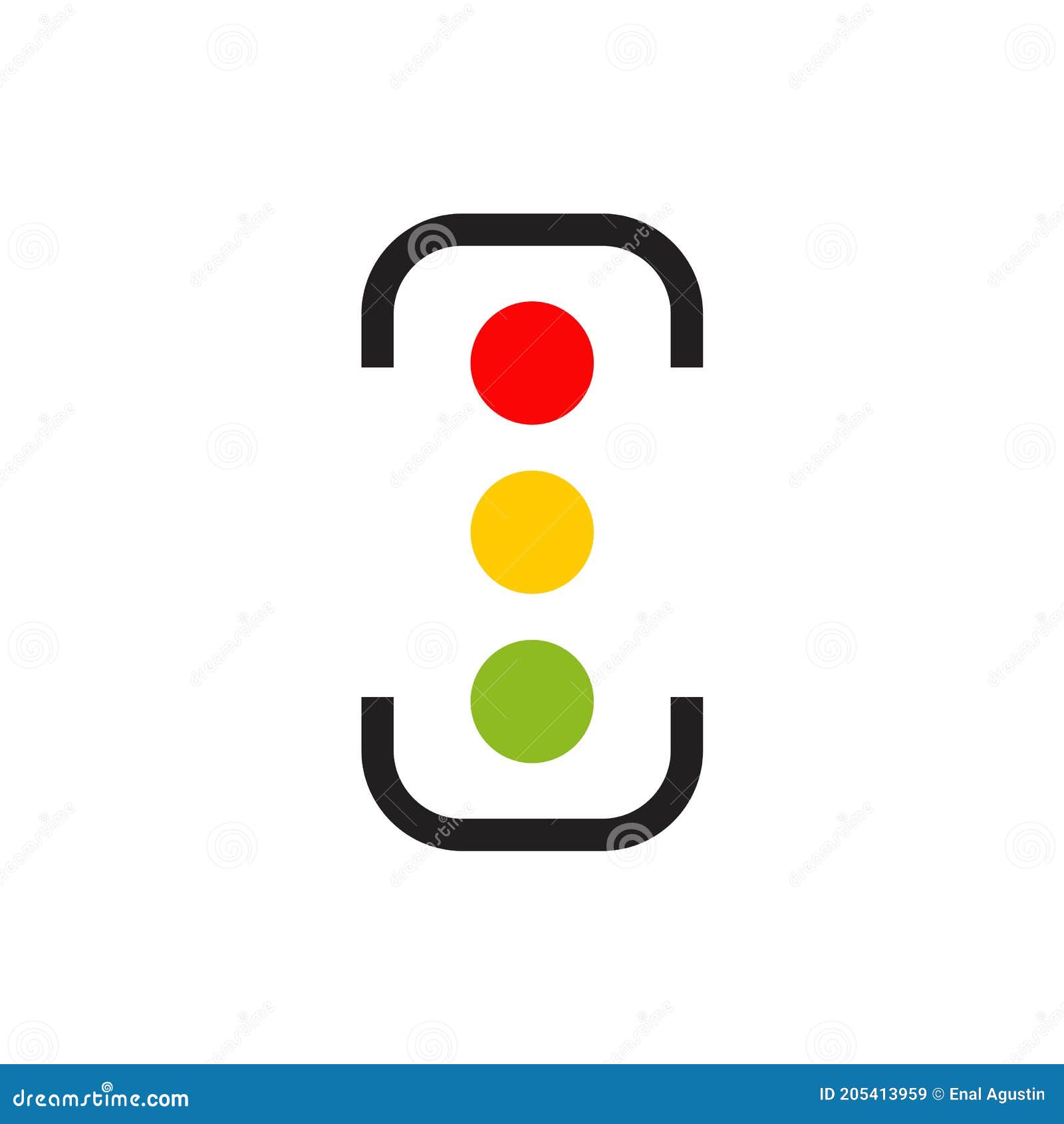 Modelo De Design De Logotipo De Semáforo Ilustração do Vetor ...