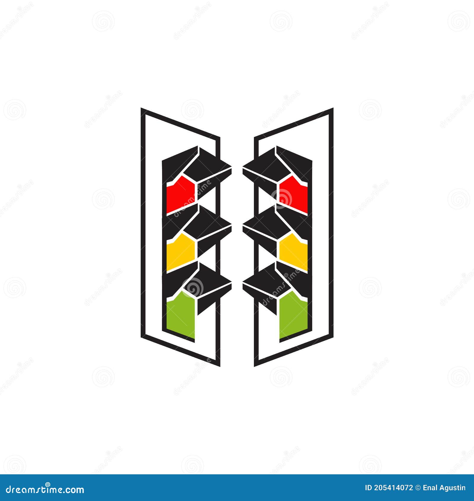 Modelo De Design De Logotipo De Semáforo Ilustração do Vetor ...