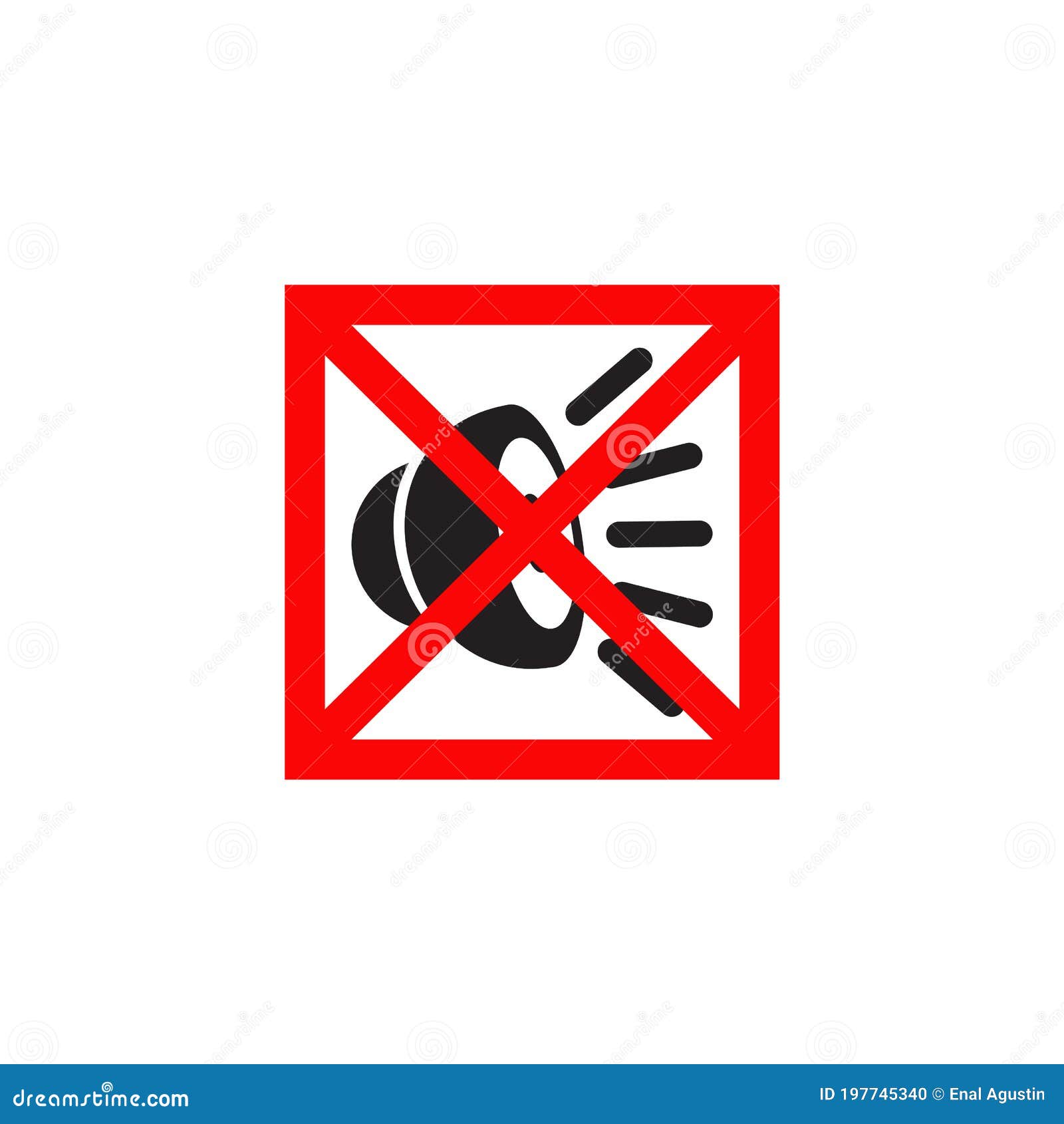 Modelo De Design De Logotipo Sem Som, Sem Voz Ou Sem Som Ilustração do ...