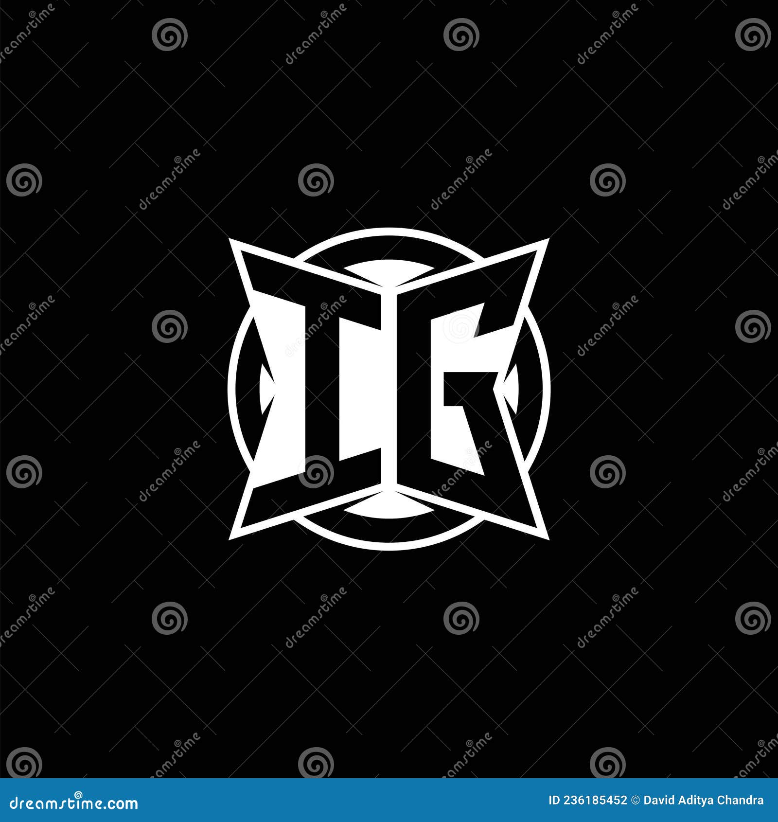 Modelo De Design De Monograma Do Logotipo Ig Ilustração do Vetor ...