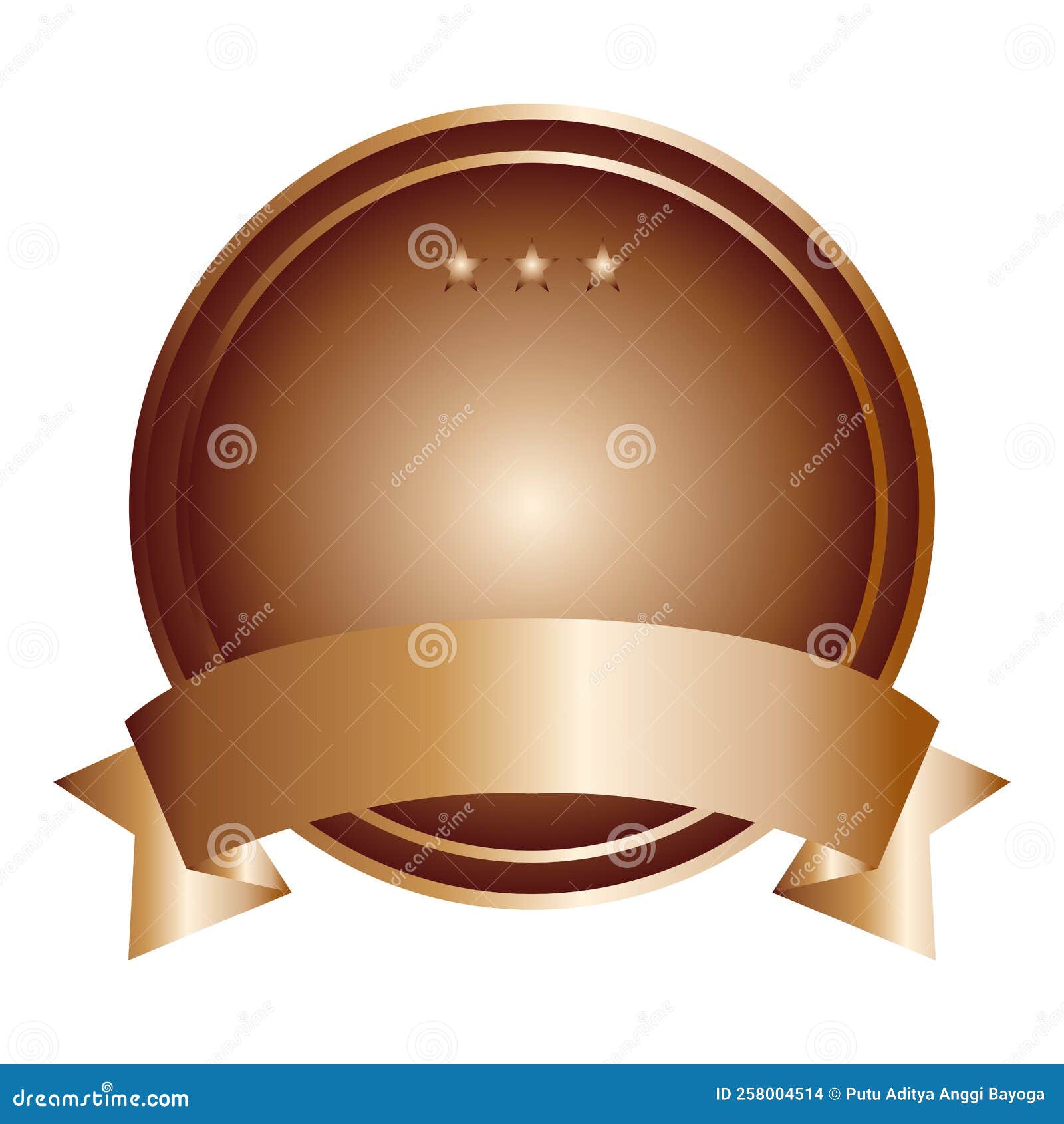 Modelo De Emblema De Bronze Brilhante Ilustração do Vetor - Ilustração ...
