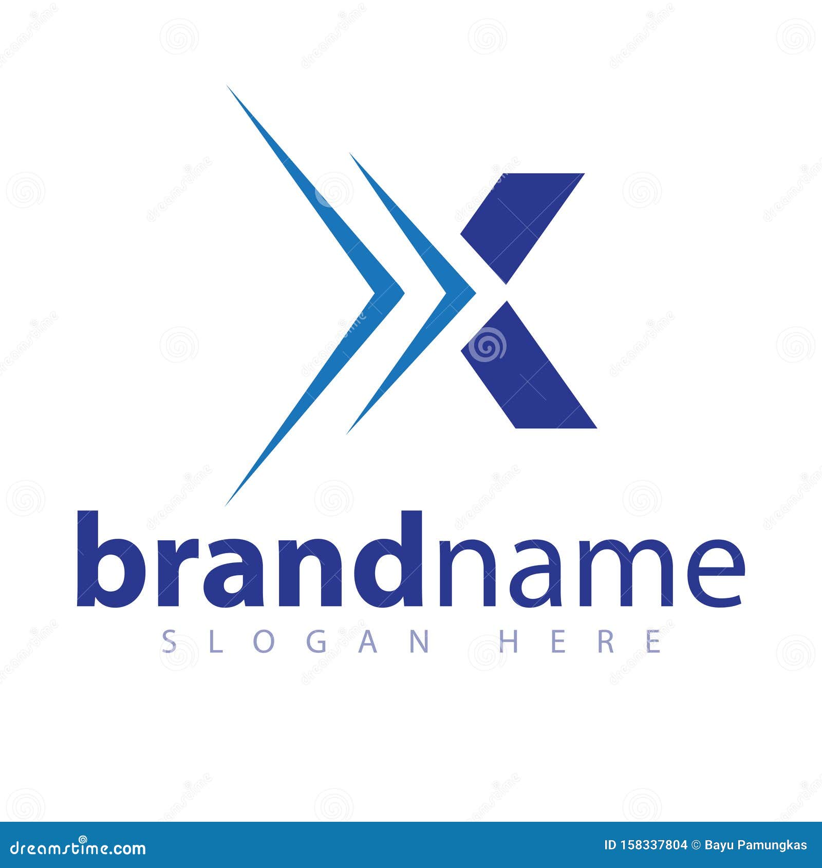 Modelo De Estoque Do Logotipo De Seta X Ilustração do Vetor ...