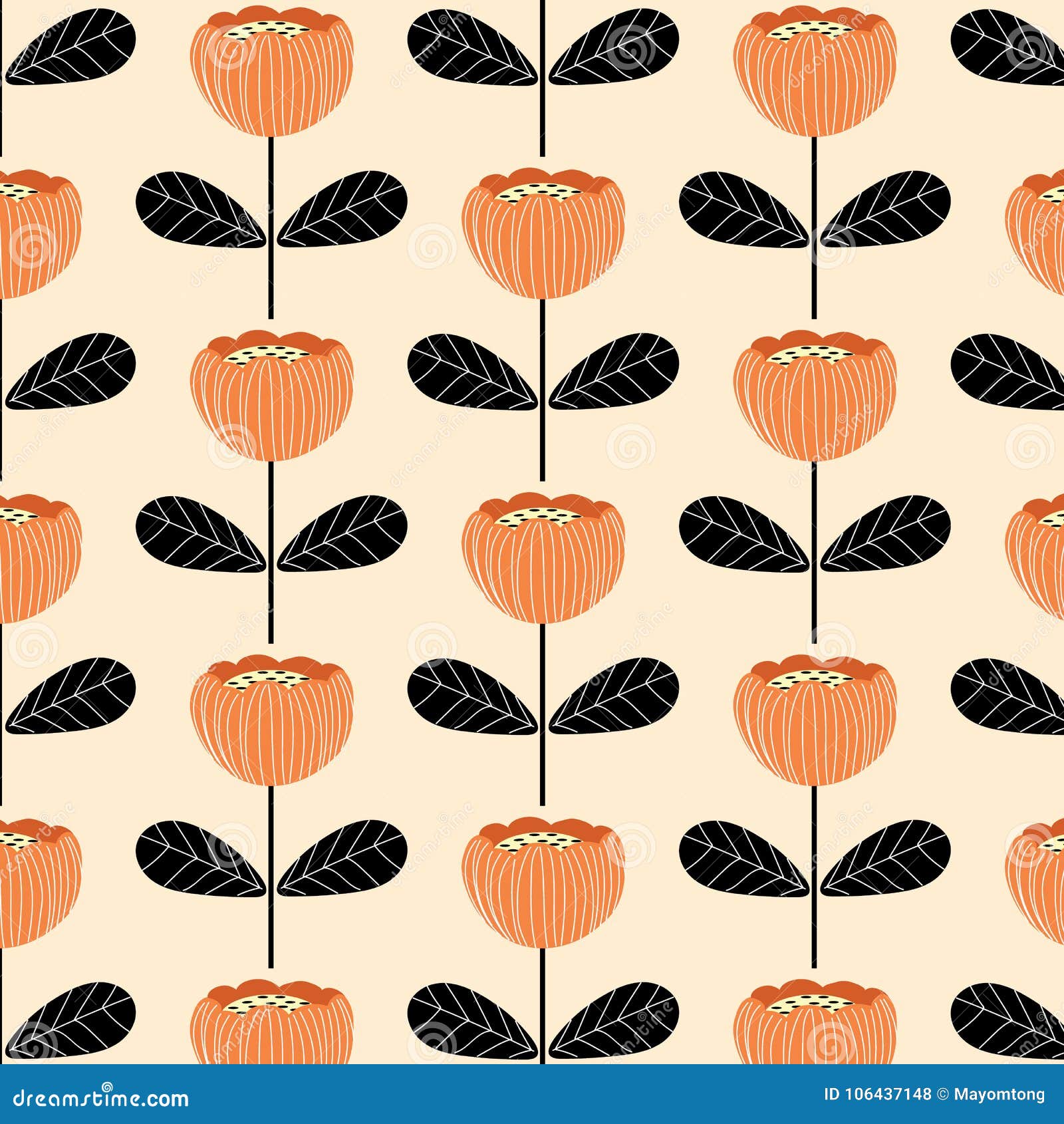 Modelo de flor ilustración del vector. Ilustración de modelo - 106437148