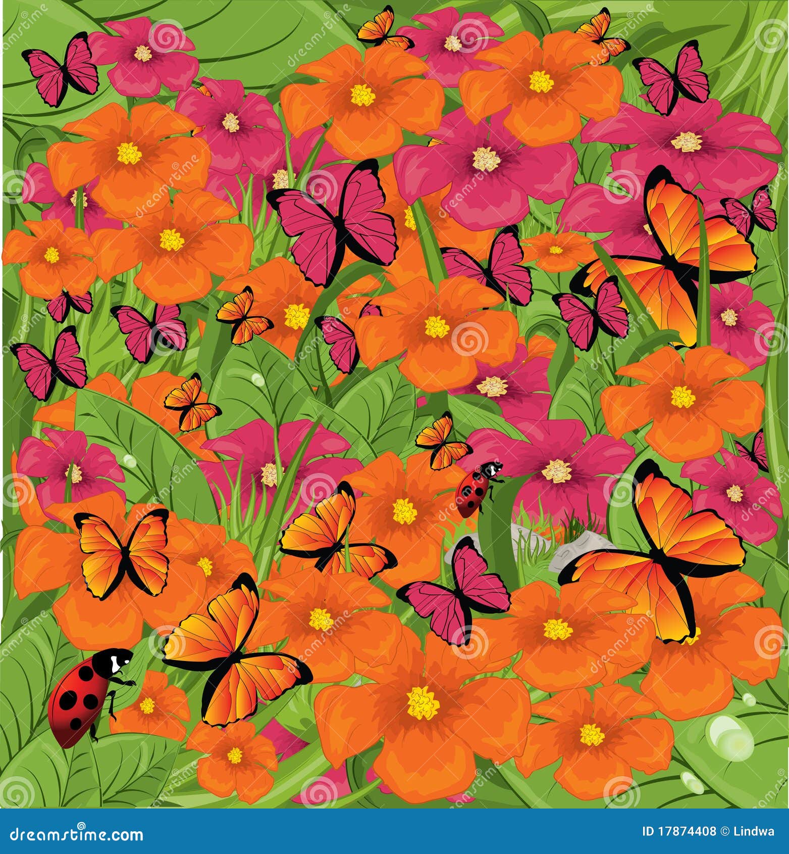 Modelo de flor ilustración del vector. Ilustración de campo - 17874408