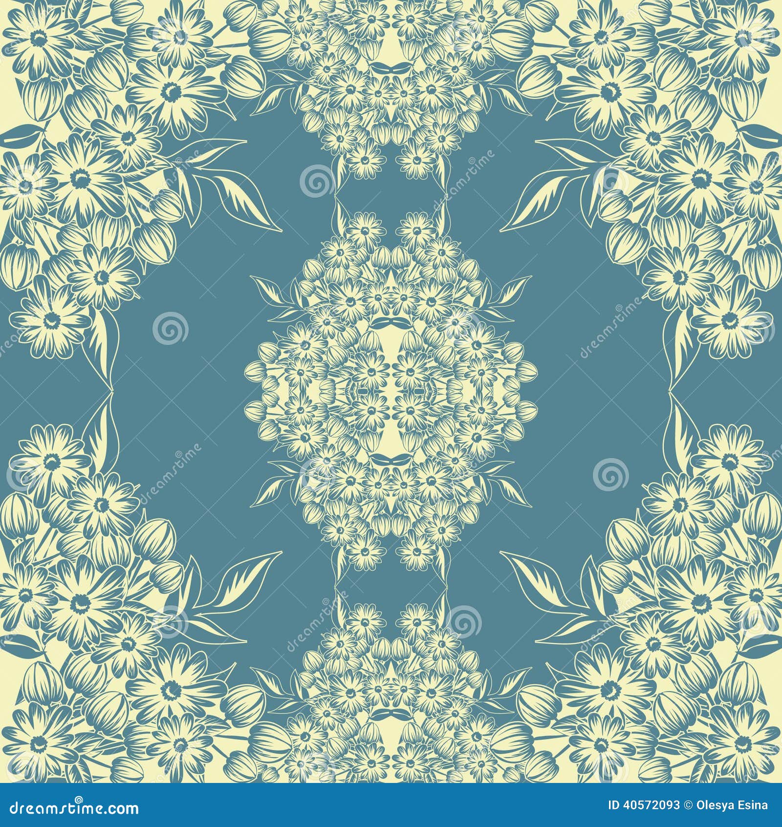 Modelo de flor stock de ilustración. Ilustración de muchacha - 40572093