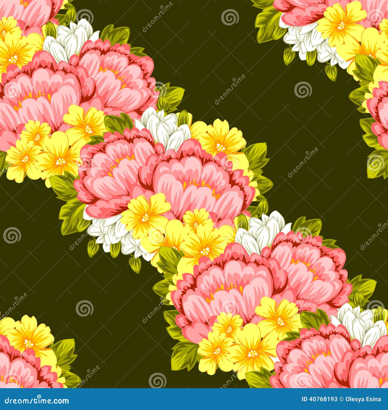 Modelo de flor stock de ilustración. Ilustración de lujo - 40768193