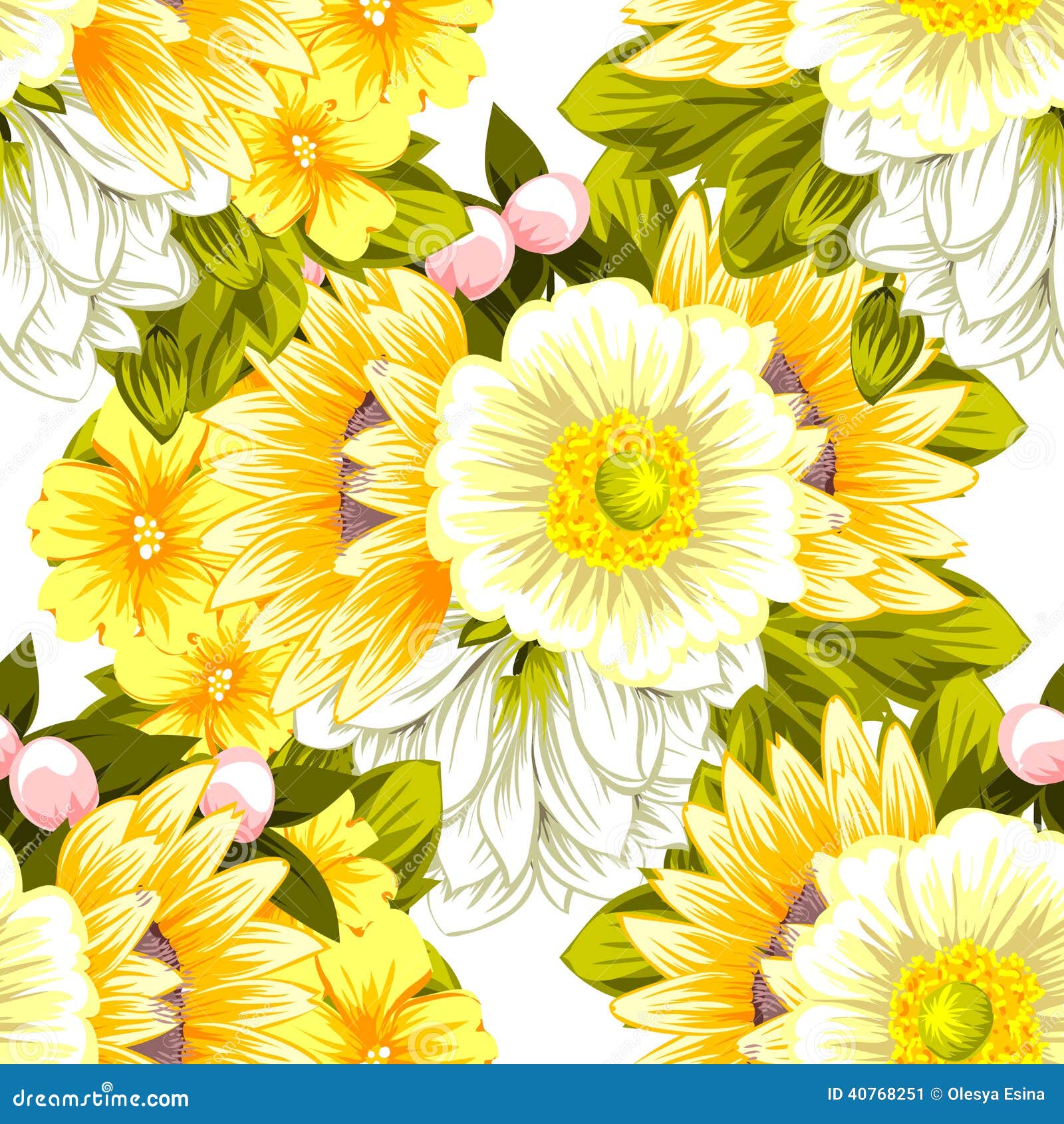 Modelo de flor stock de ilustración. Ilustración de postal - 40768251