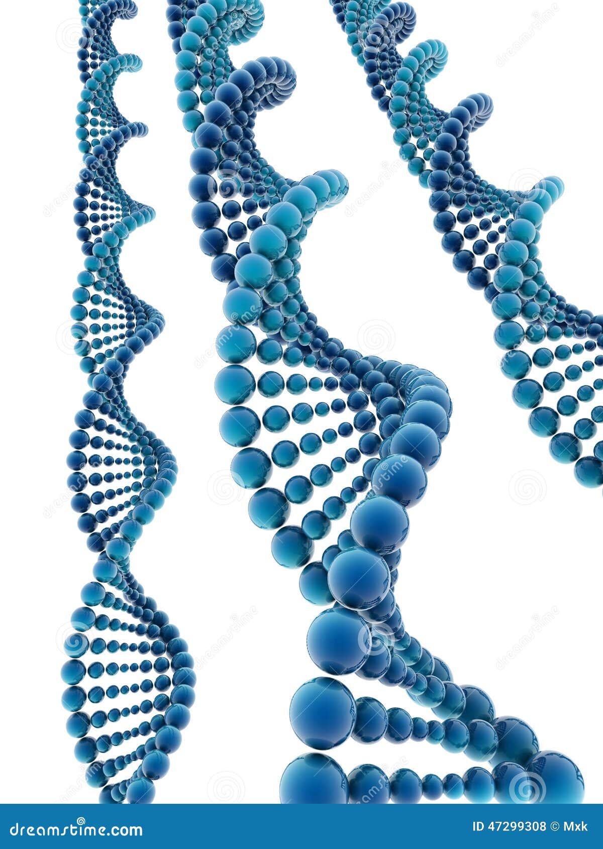 Modelo de la DNA stock de ilustración. Ilustración de ordenador - 47299308