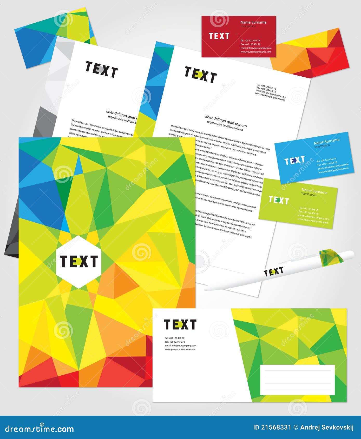 Modelo De La Identidad Corporativa Ilustración del Vector - Ilustración ...