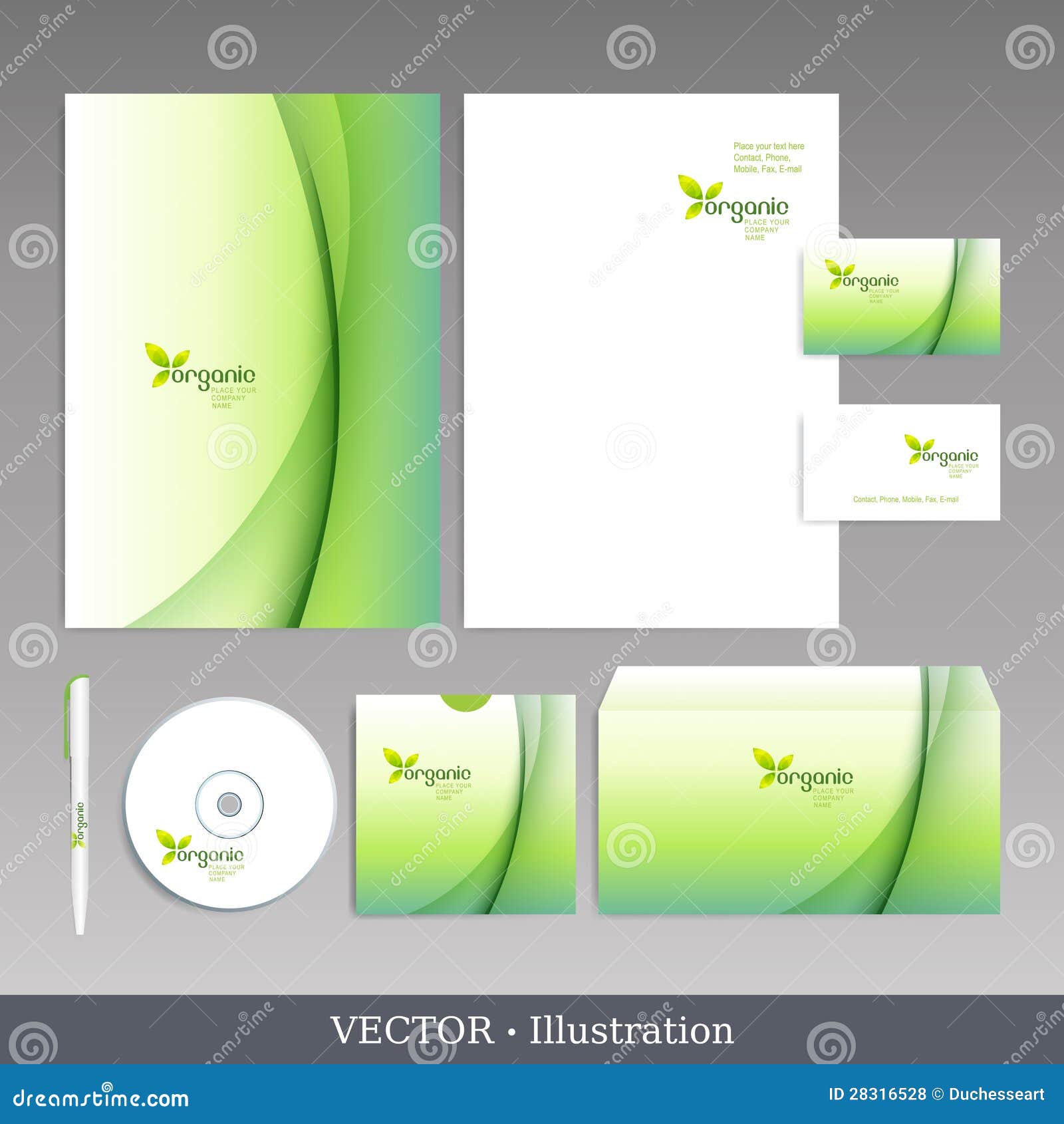 Modelo De La Identidad Corporativa. Ilustración del Vector ...