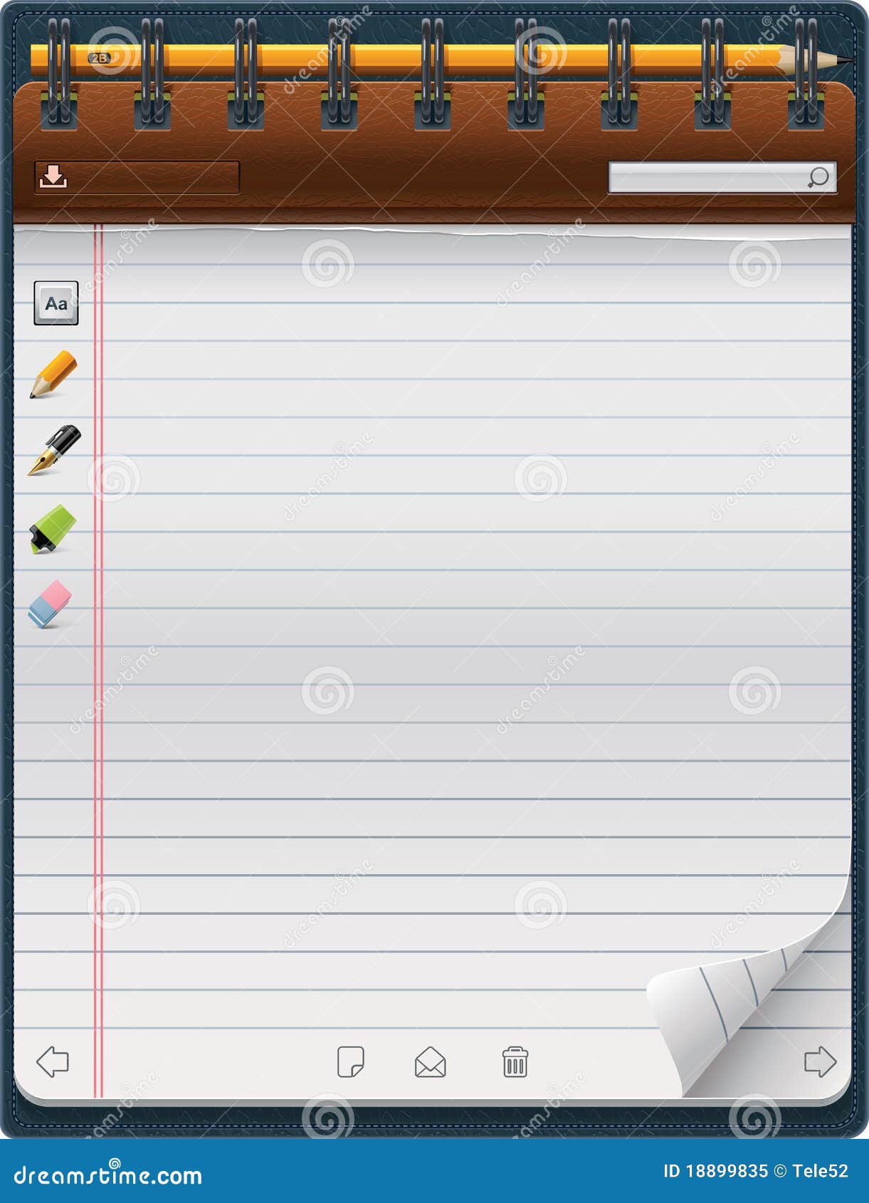 Modelo De La Libreta Del Vector (vertical) Ilustración del Vector ...