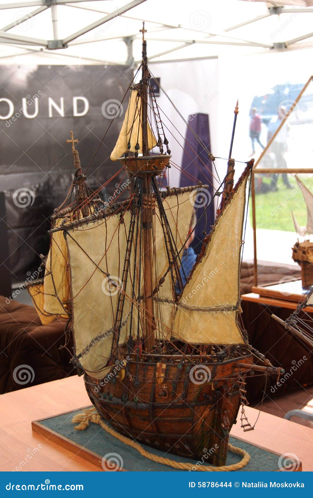 Modelo De La Nave Santa Maria Foto de archivo - Imagen de arte ...