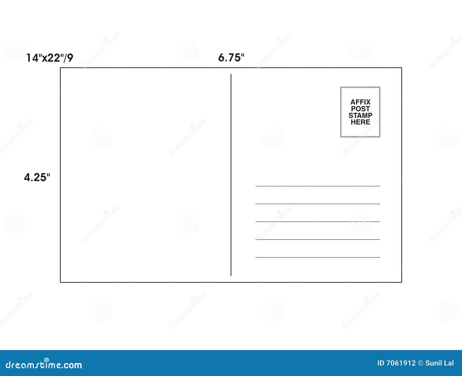 Modelo De La Postal - Vector Stock de ilustración - Ilustración de ...
