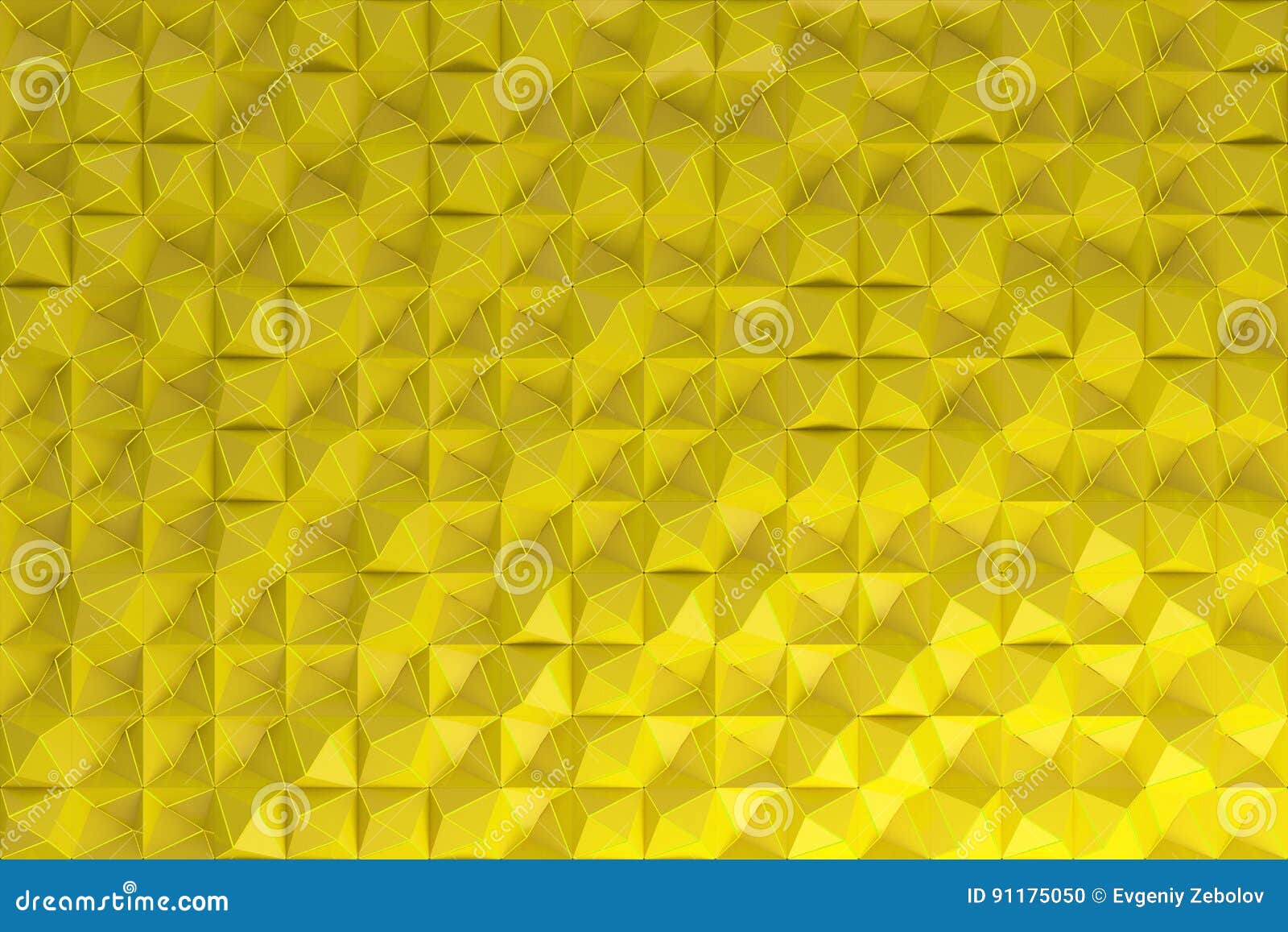 Modelo De Las Formas Amarillas De La Pirámide Stock de ilustración ...