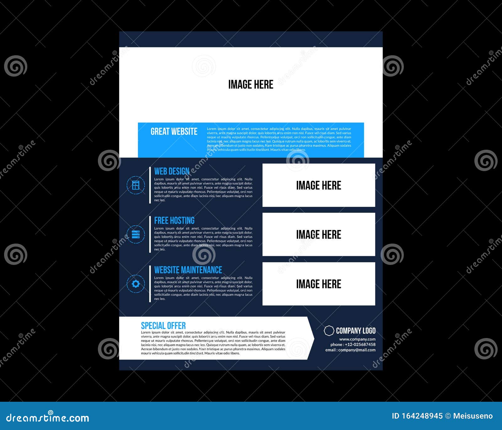 Modelo De Layout De Design Do Folheto De Vetor Ilustração do Vetor ...