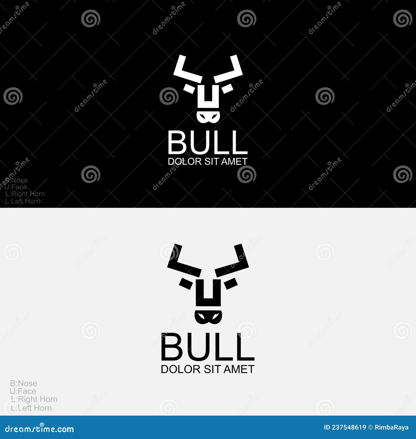 Modelo De Logotipo Bull Modelo De Logotipo Bull Simples Conceito De ...