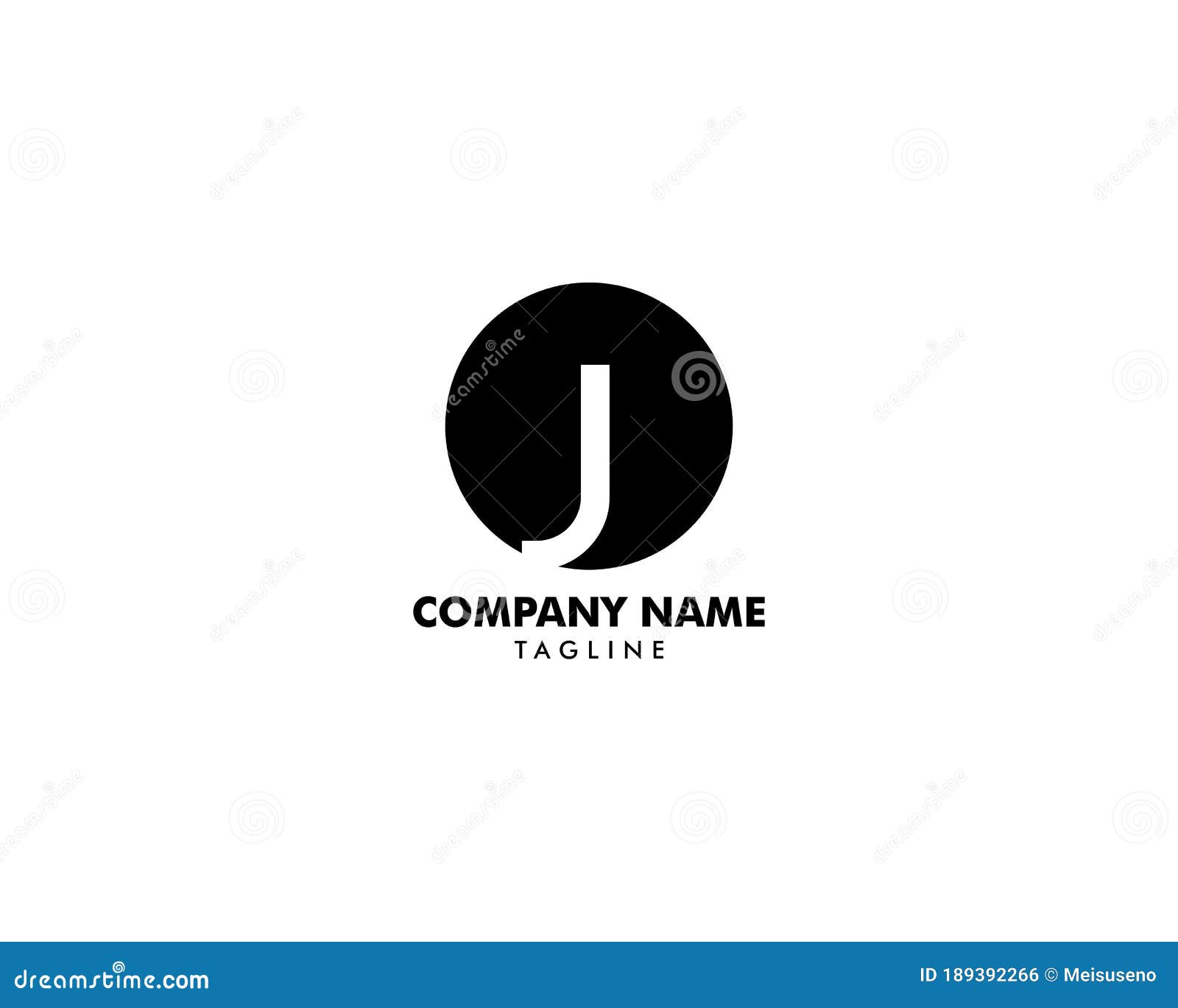 Modelo De Logotipo Da Letra J Inicial Ilustração do Vetor - Ilustração ...