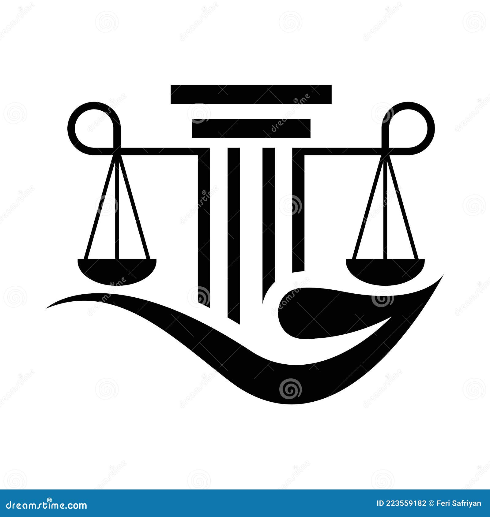 Modelo de logotipo de lei ilustração do vetor. Ilustração de logotipo ...