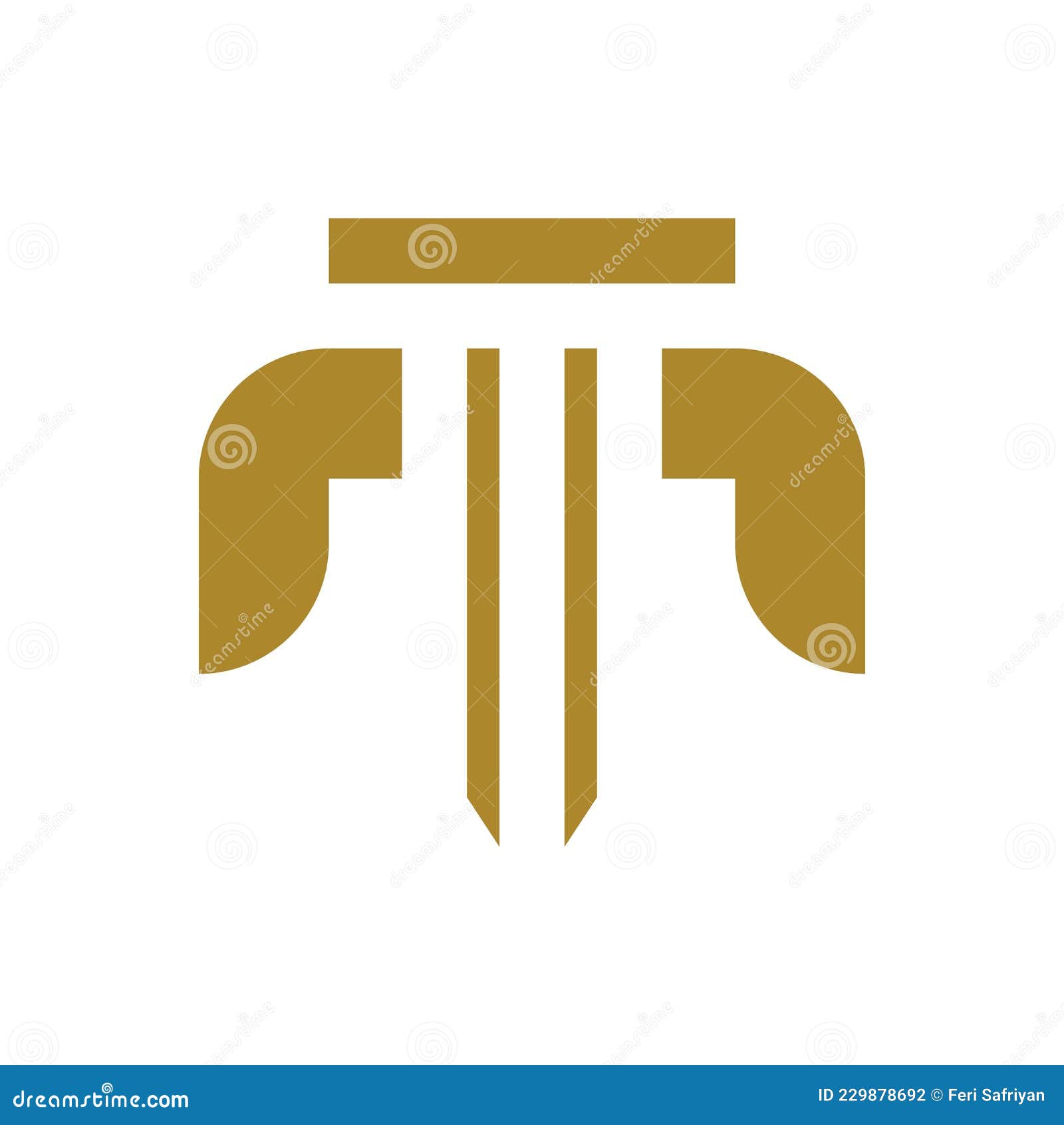 Modelo de logotipo de lei ilustração do vetor. Ilustração de monumento ...