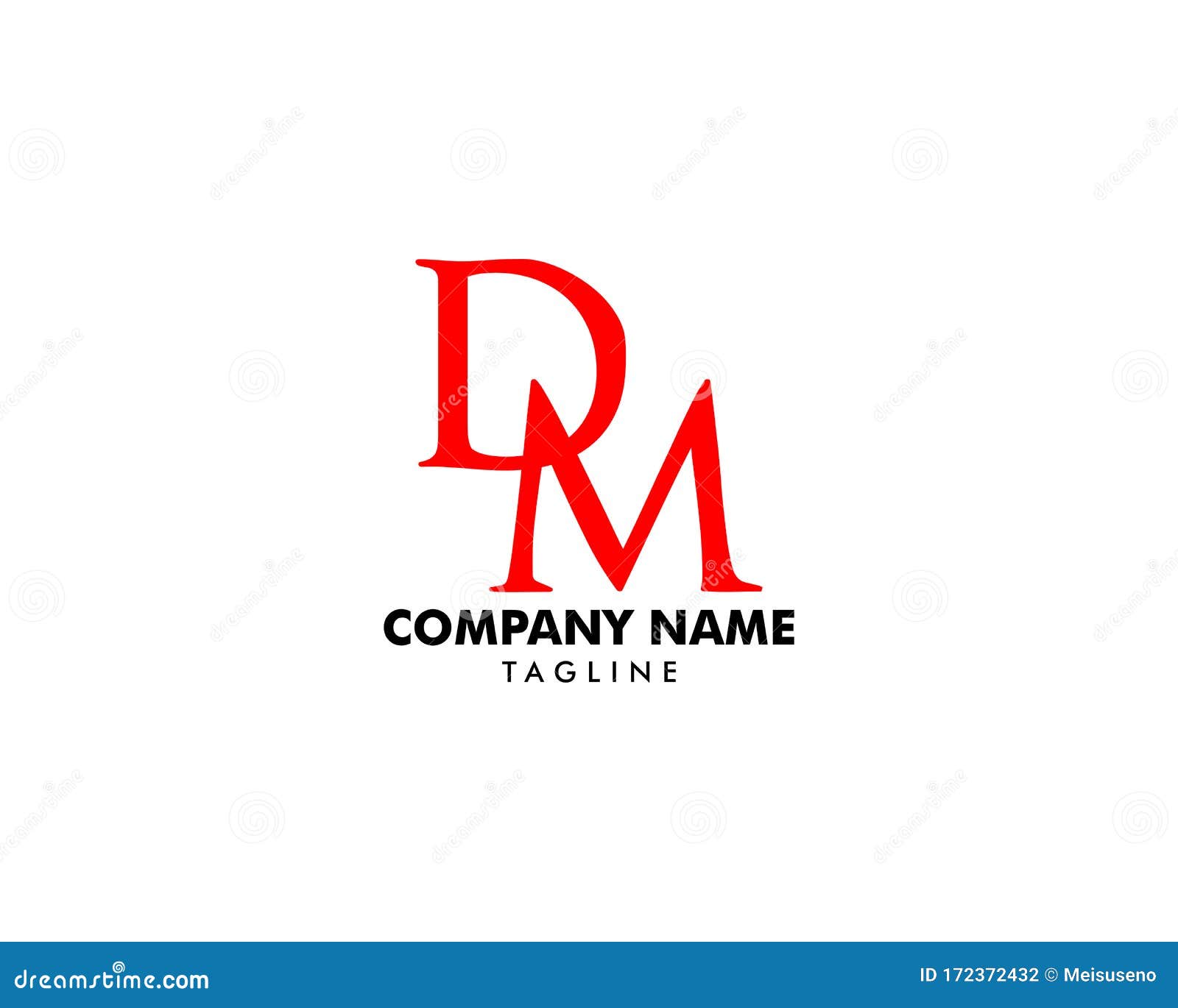 Modelo De Logotipo De Letra Inicial Dm Ilustração do Vetor - Ilustração ...