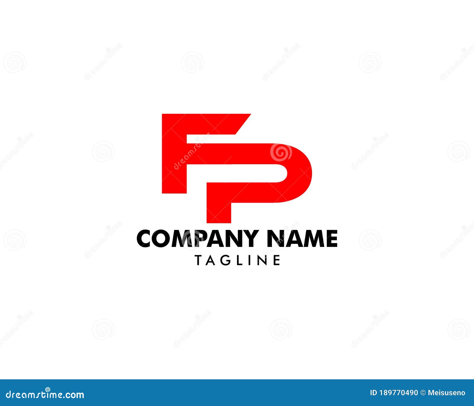 Modelo De Logotipo De Letra Inicial Fp Ilustração do Vetor - Ilustração ...