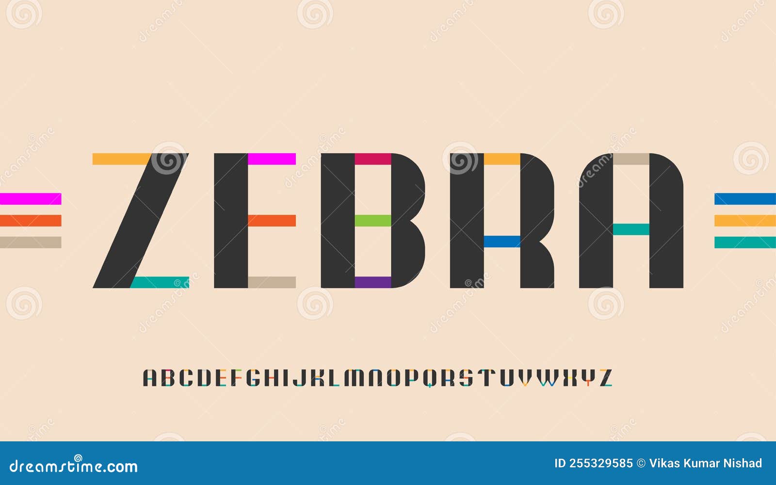 Modelo De Logotipo De Letra De Tipografia Zebra Ilustração do Vetor ...