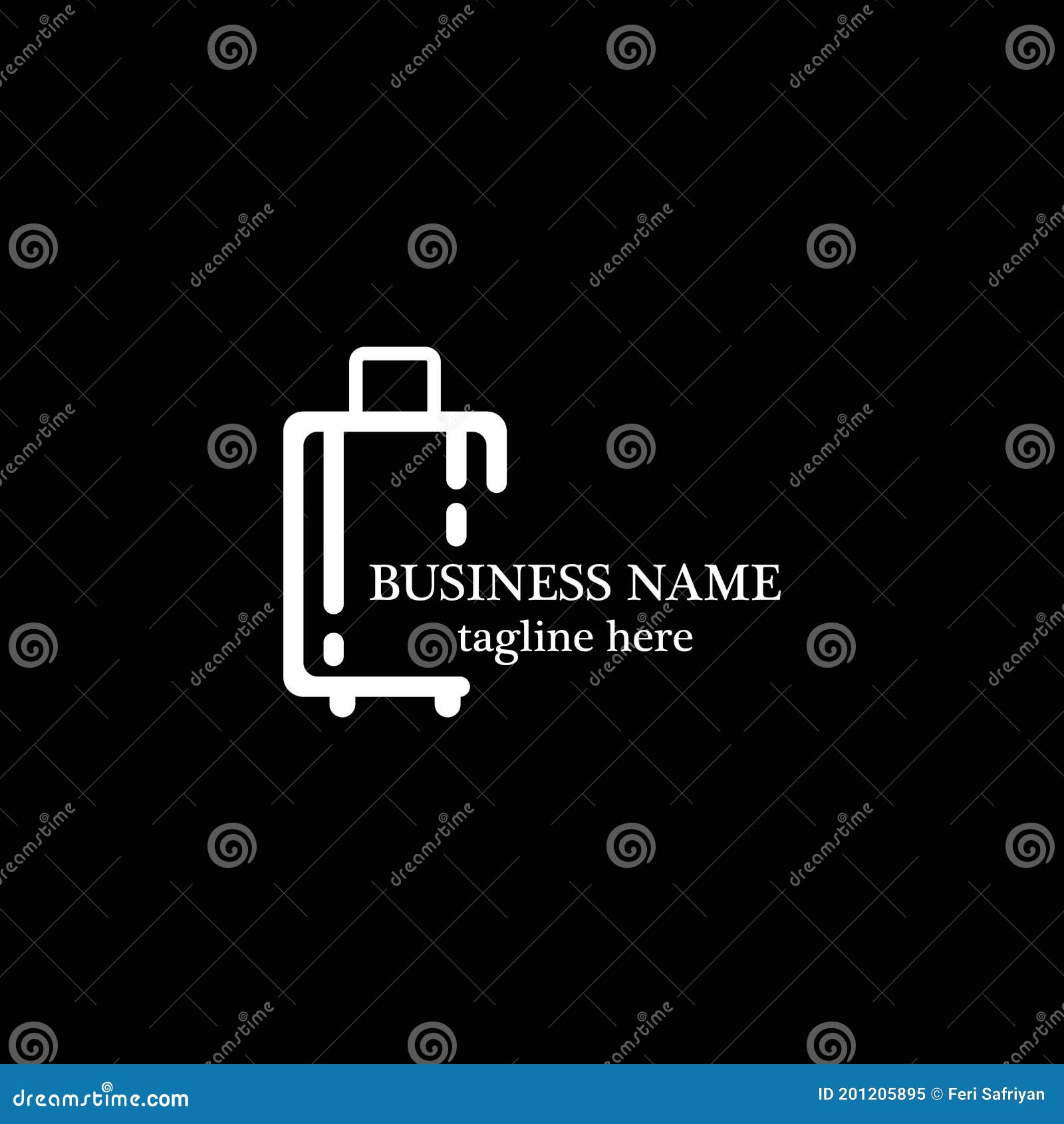 Modelo de logotipo de mala ilustração do vetor. Ilustração de punho ...