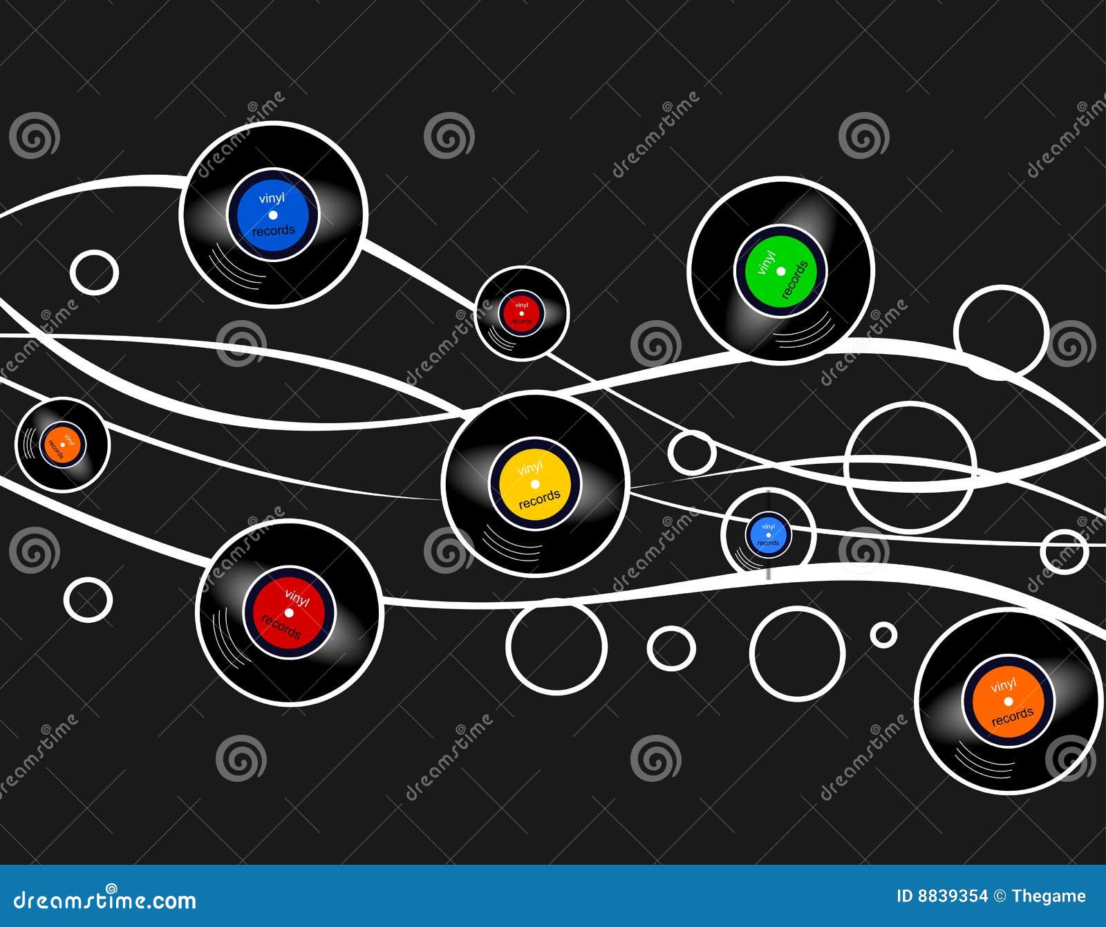 Modelo De Los Expedientes De Vinilo Ilustración del Vector ...