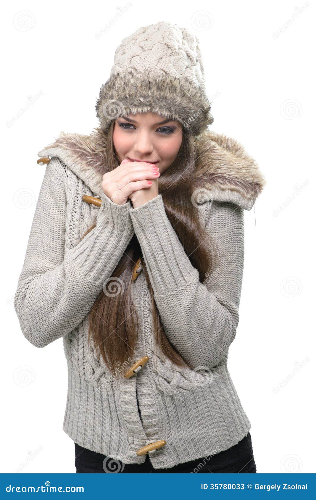 Modelo De Moda - Ropa Caliente Del Invierno Imagen de archivo - Imagen ...