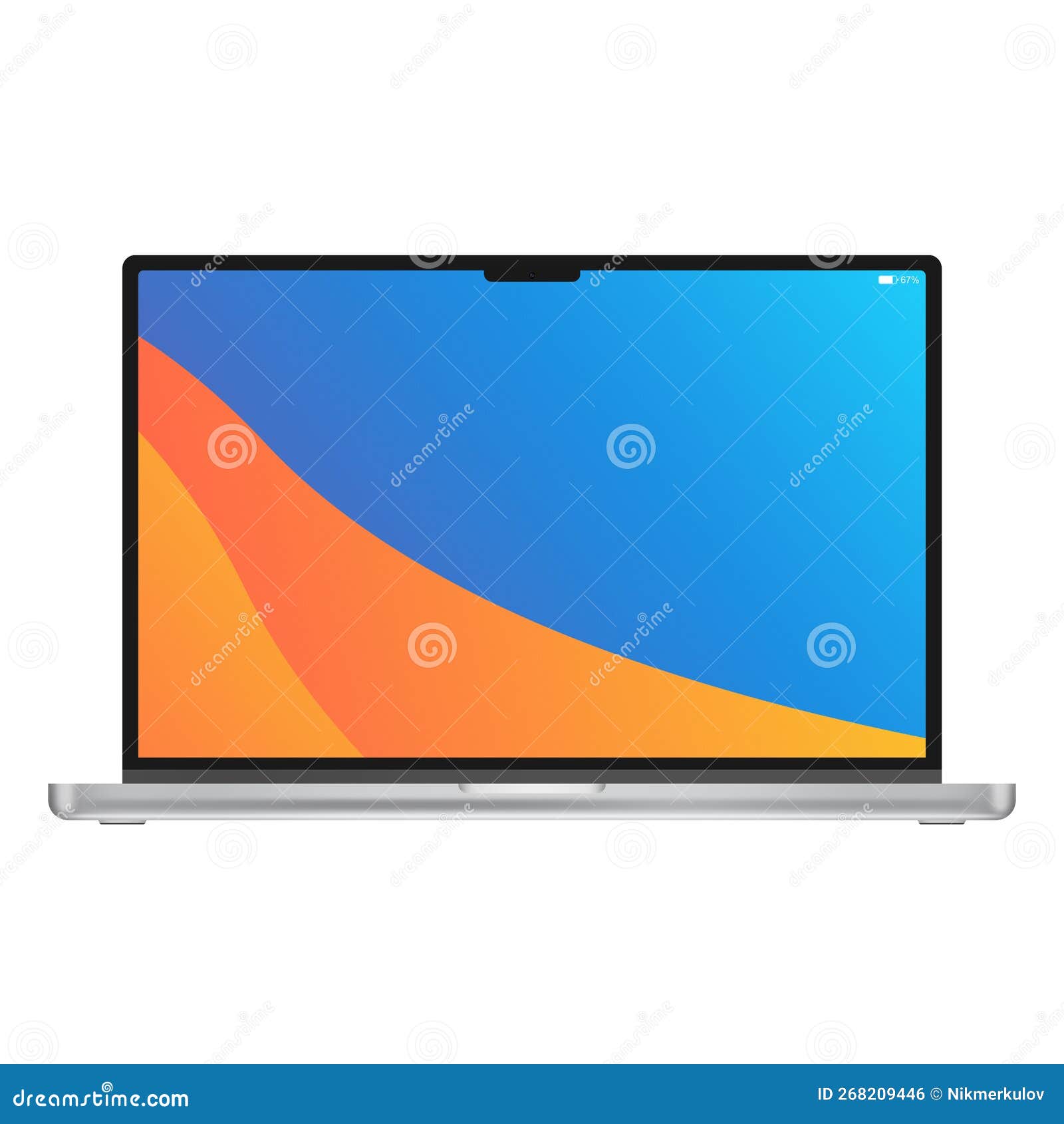 Modelo De Notebook Em Branco Ilustração Stock - Ilustração de laptop ...