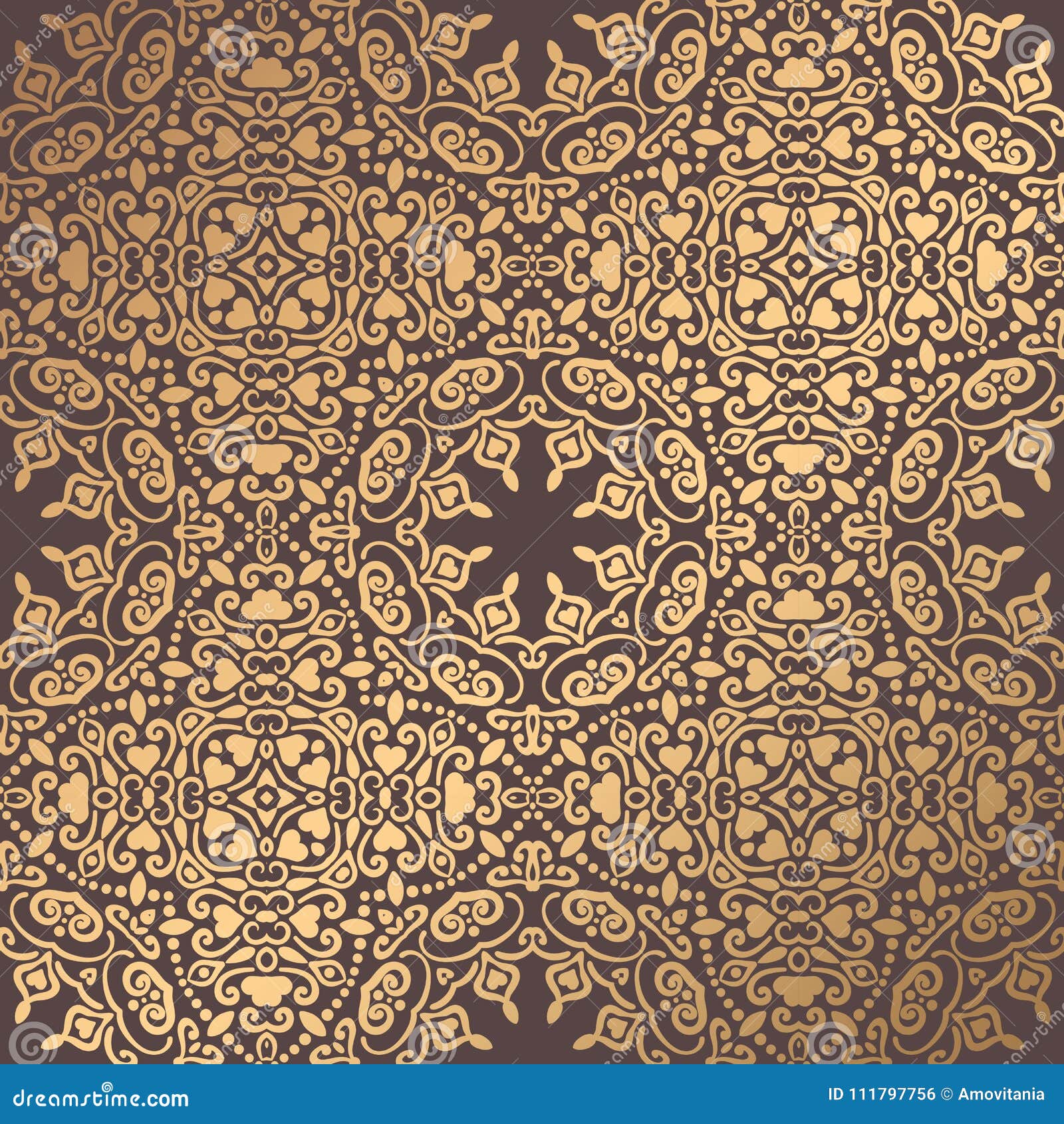 Modelo De Oro Del Arabesque Ilustración del Vector - Ilustración de ...