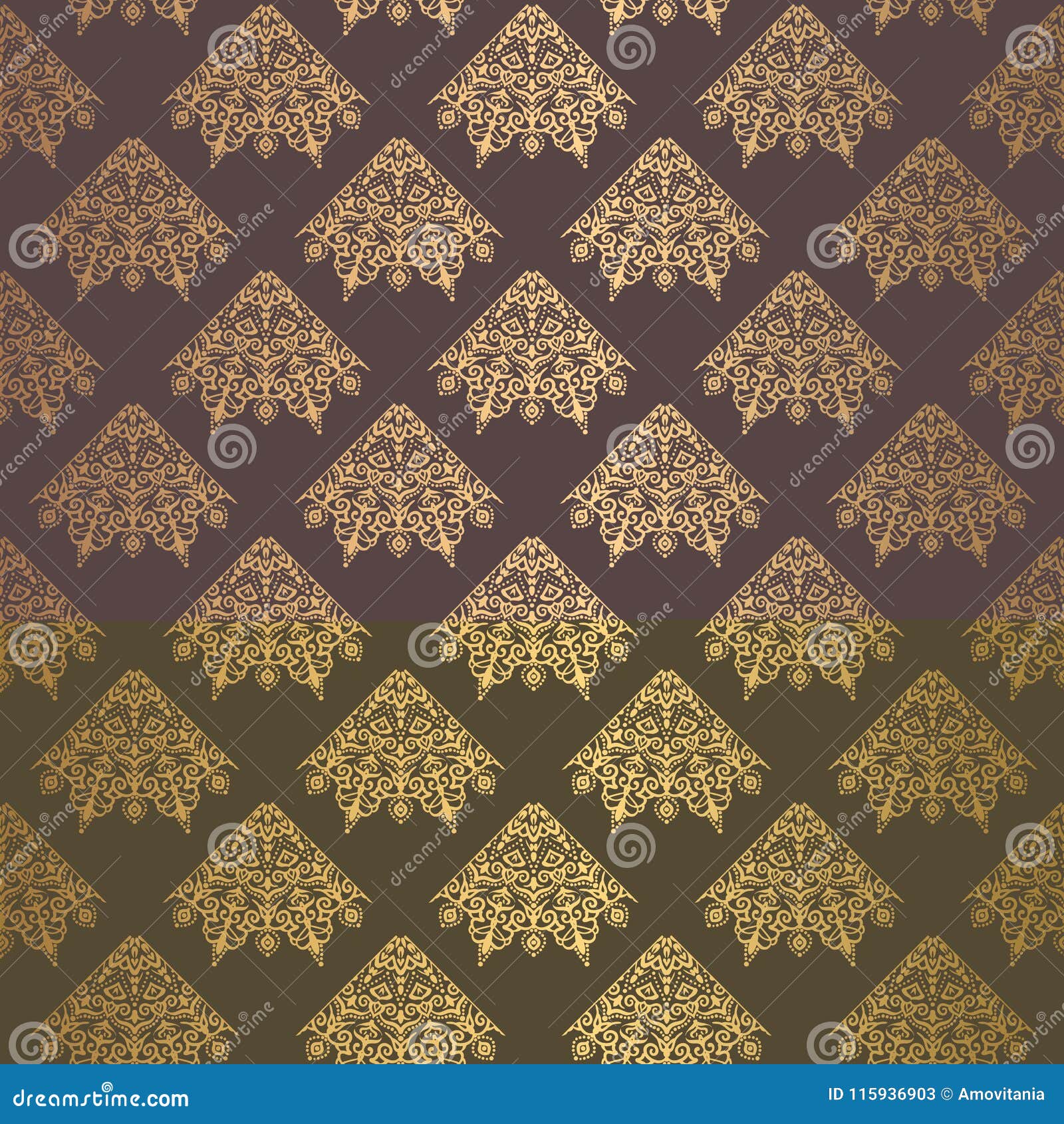 Modelo De Oro Del Arabesque Ilustración del Vector - Ilustración de ...